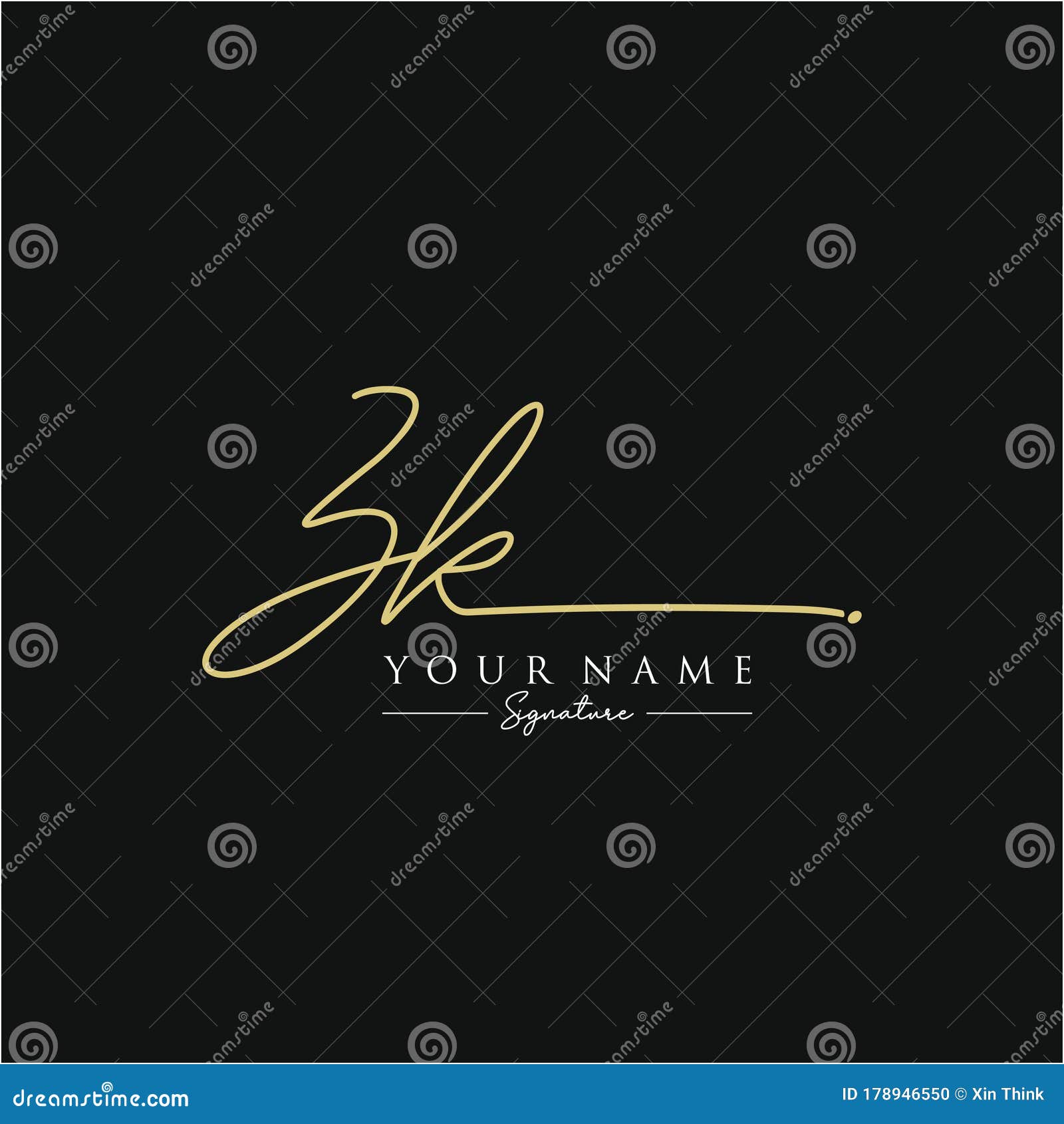 Letter ZK Signature Logo Template Vector Stock Vector - Illustration of ...