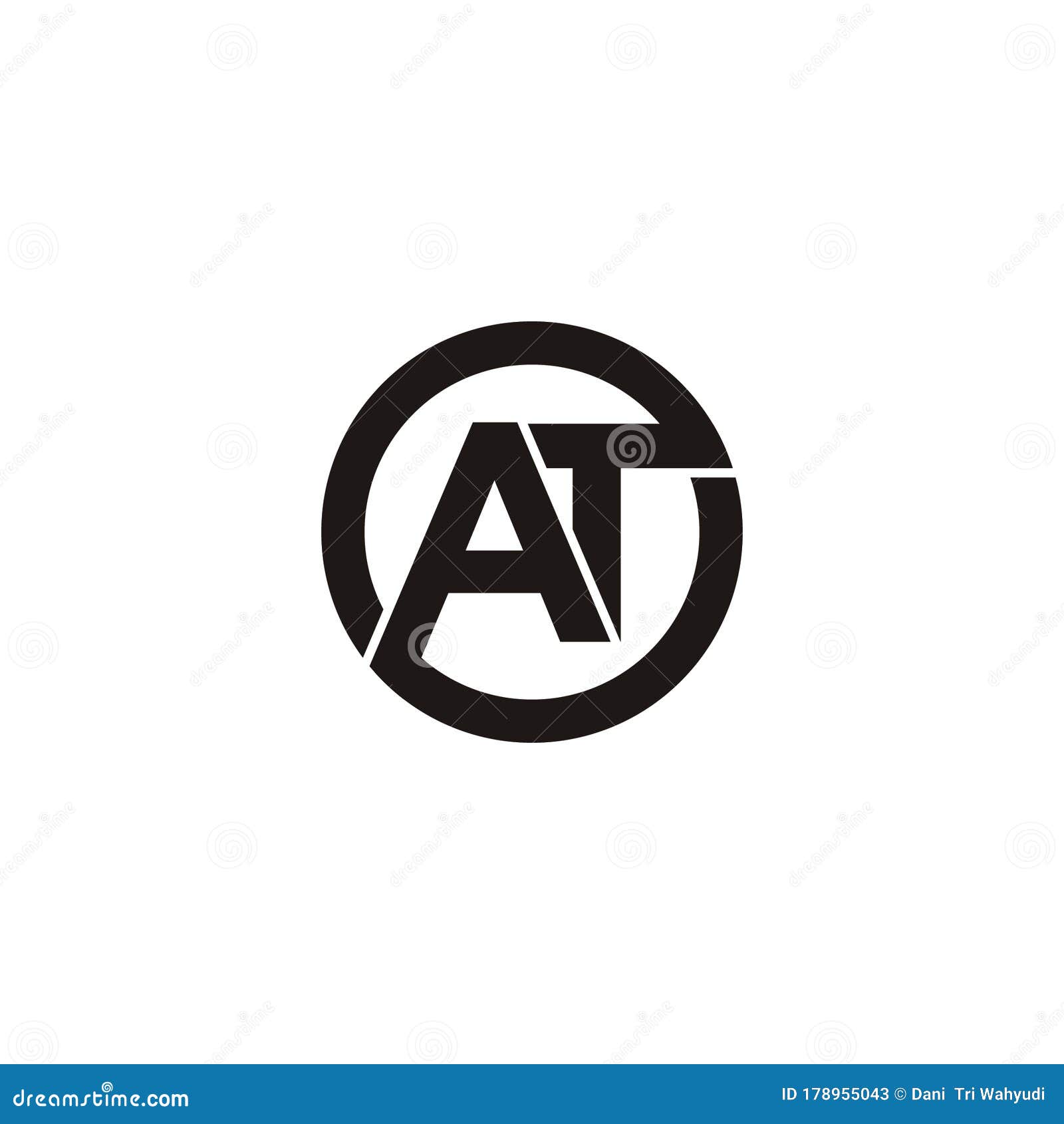 At Letter Logo Icon Design Template Elements Stock Vector ...