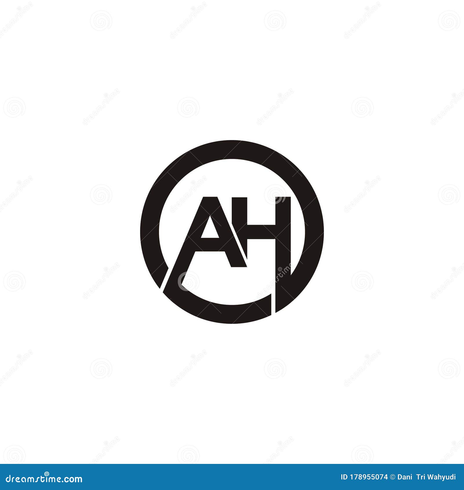 AH Letter Logo Icon Design Template Elements Stock Vector ...