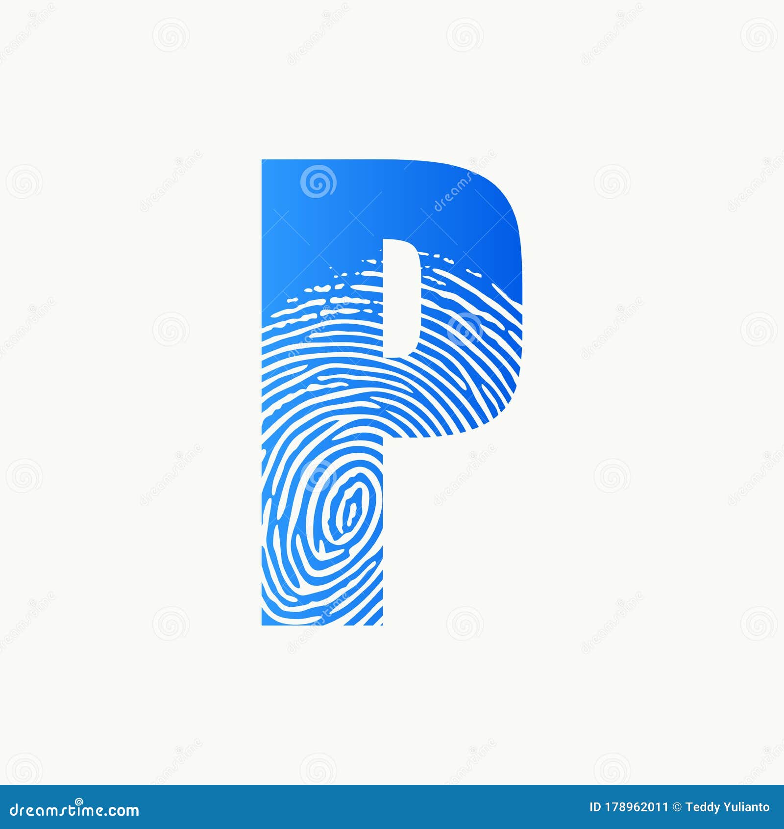 Initial P Finger Print Logo Stock Vector - Illustration of data ...