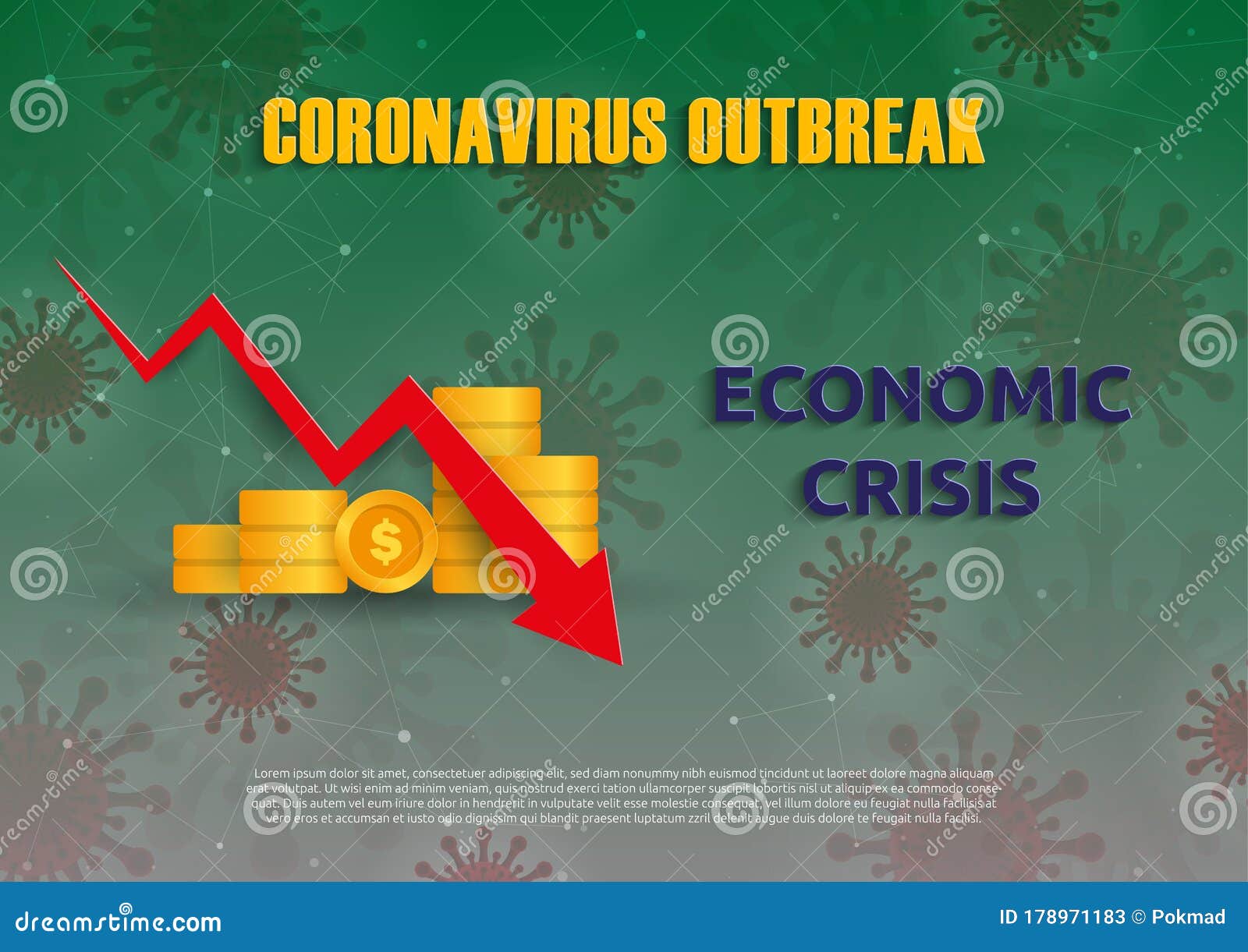 Economic Fallout. Virus Hits Market Concept. Stock Vector ...