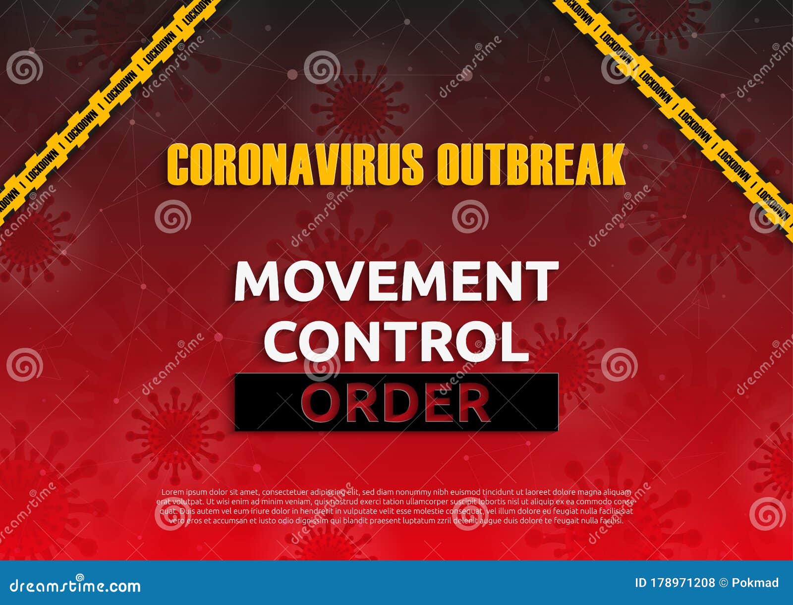 Movement Control Order Poster Due To Covid-19. Stock Vector ...