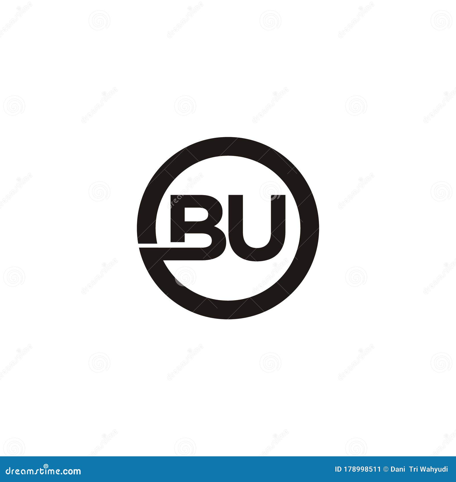 BU Letter Logo Icon Design Template Elements Stock Vector ...