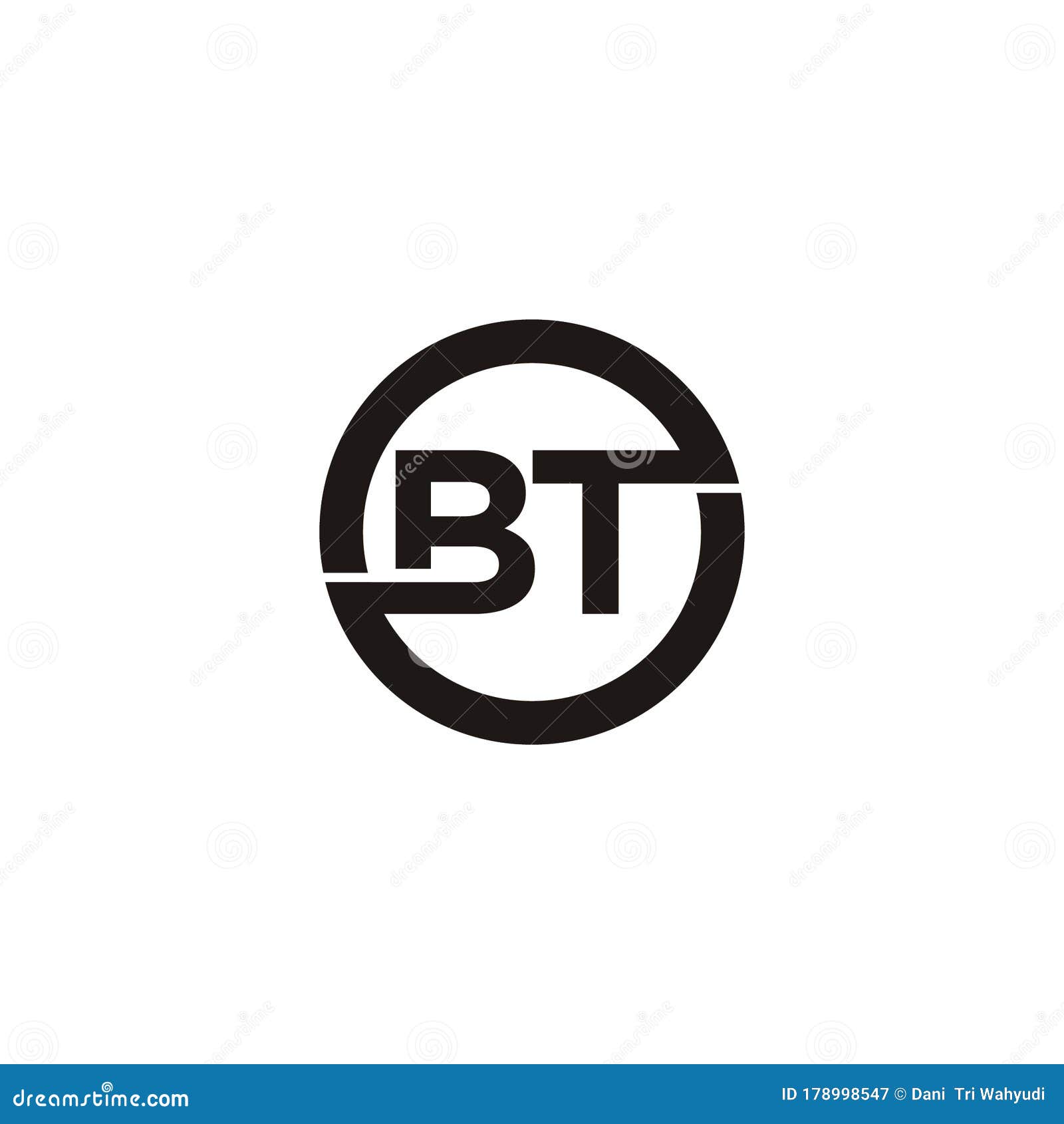 BT Letter Logo Icon Design Template Elements Stock Vector ...