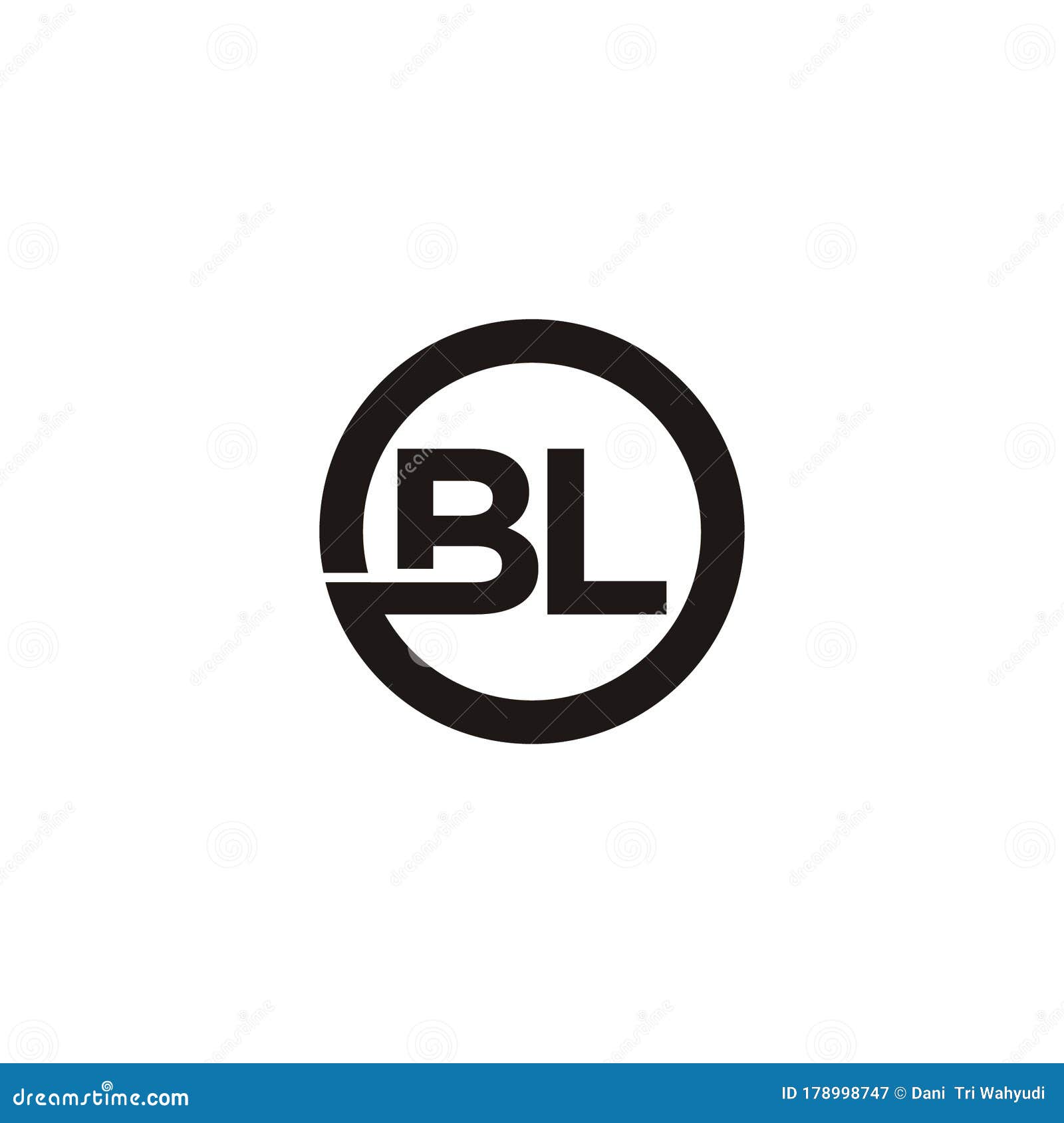BL Letter Logo Icon Design Template Elements Stock Vector ...