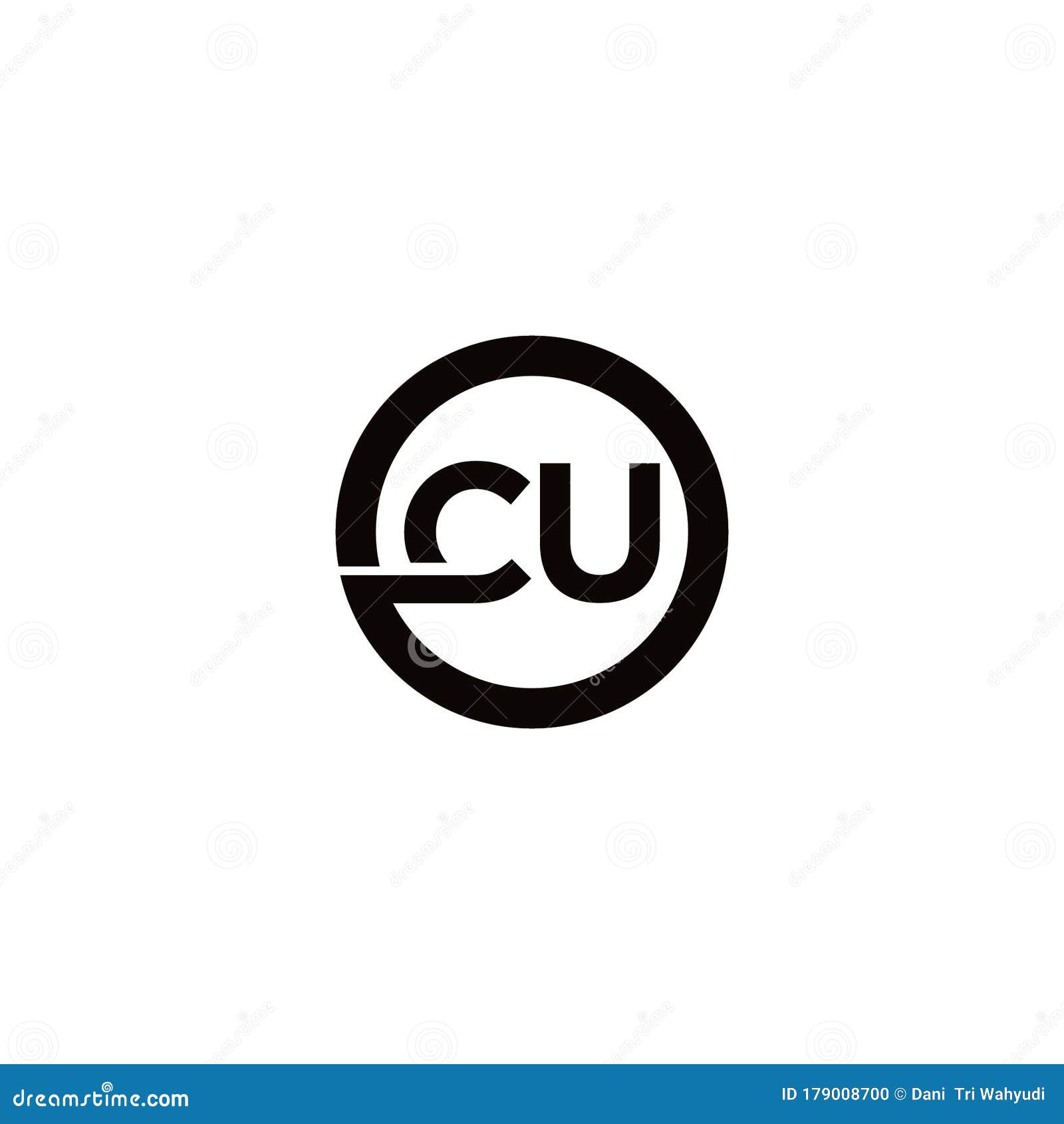 CU Letter Logo Icon Design Template Elements Stock Vector ...