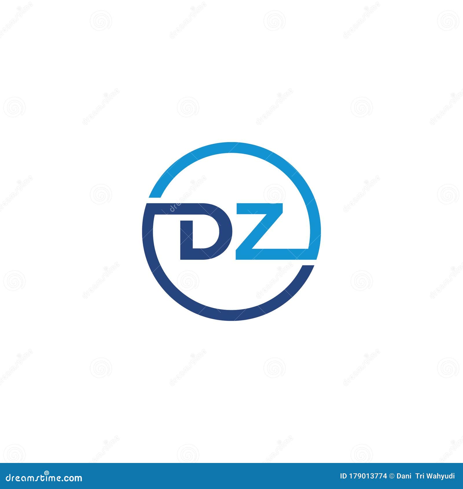 DZ Letter Logo Icon Design Template Elements Stock Vector ...