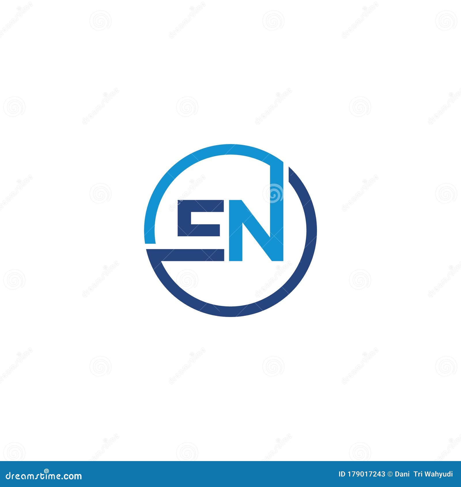 EN Letter Logo Icon Design Template Elements Stock Vector ...