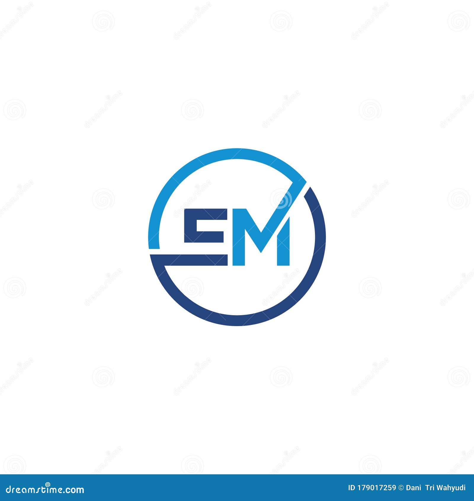 EM Letter Logo Icon Design Template Elements Stock Vector ...