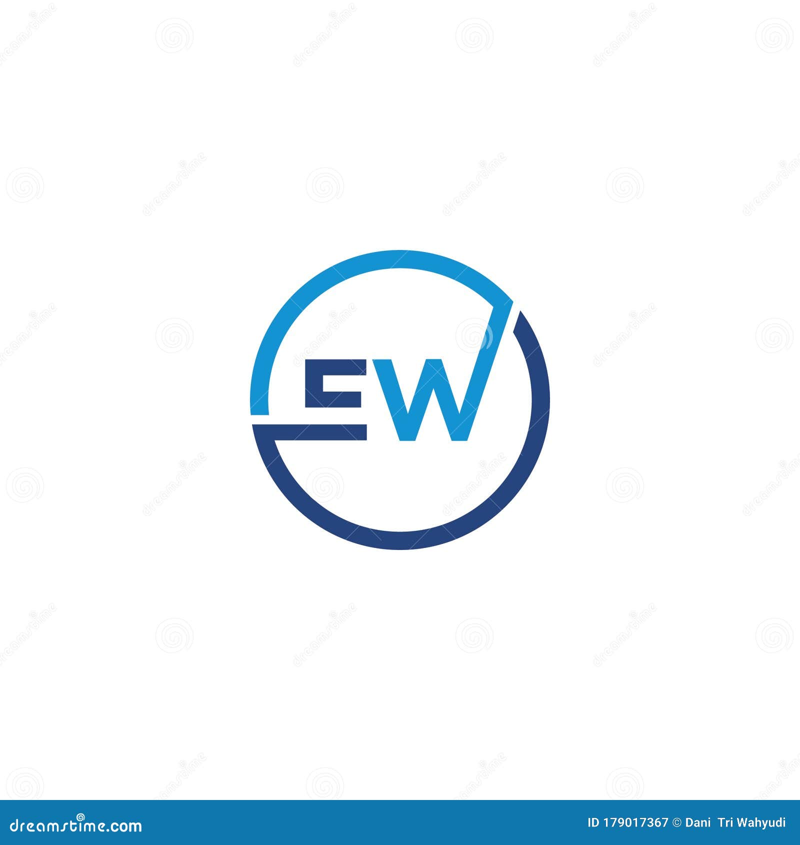 EW Letter Logo Icon Design Template Elements Stock Vector ...