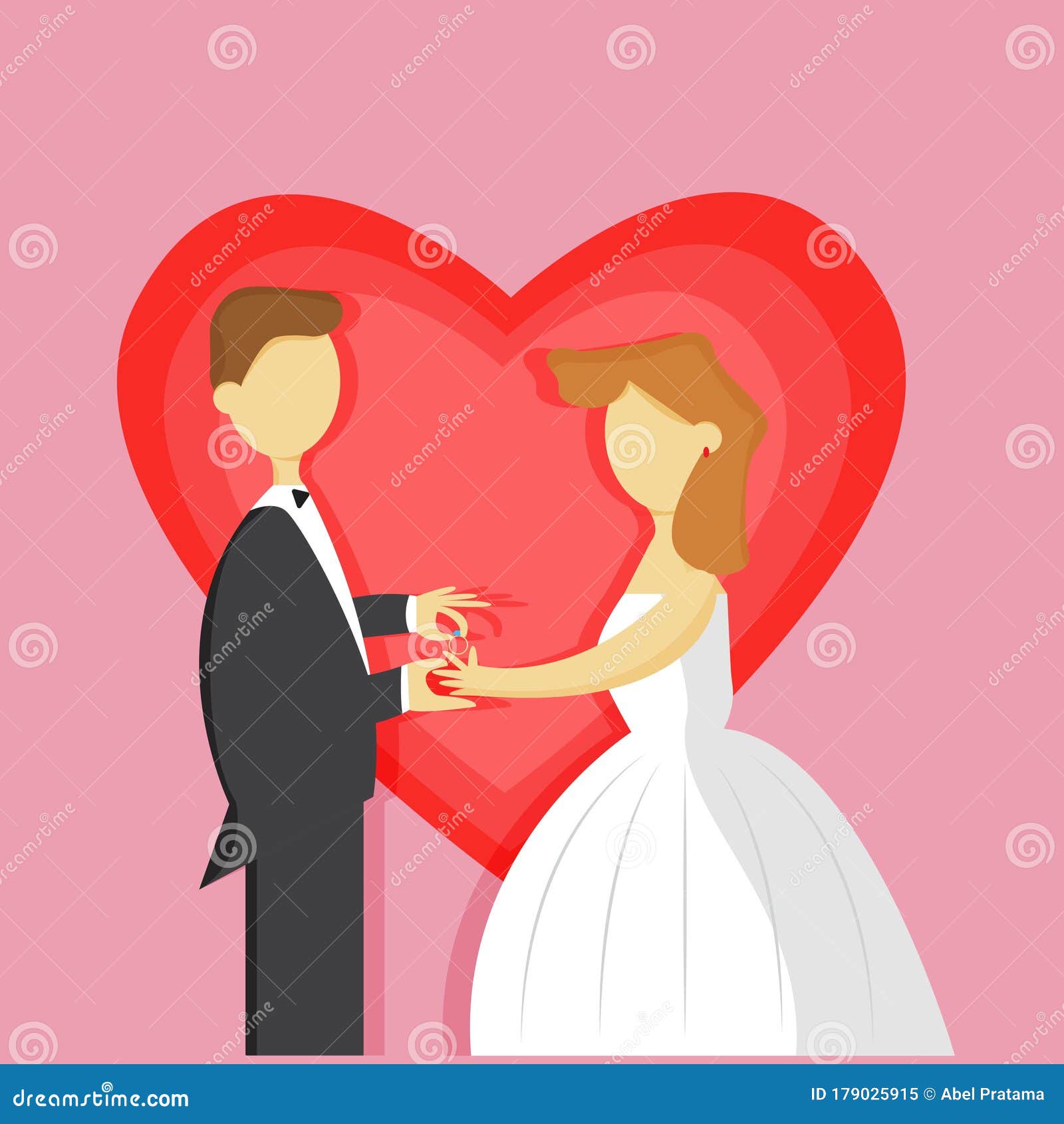 Man and Woman Who is Celebrating Their Marriage Stock Vector ...