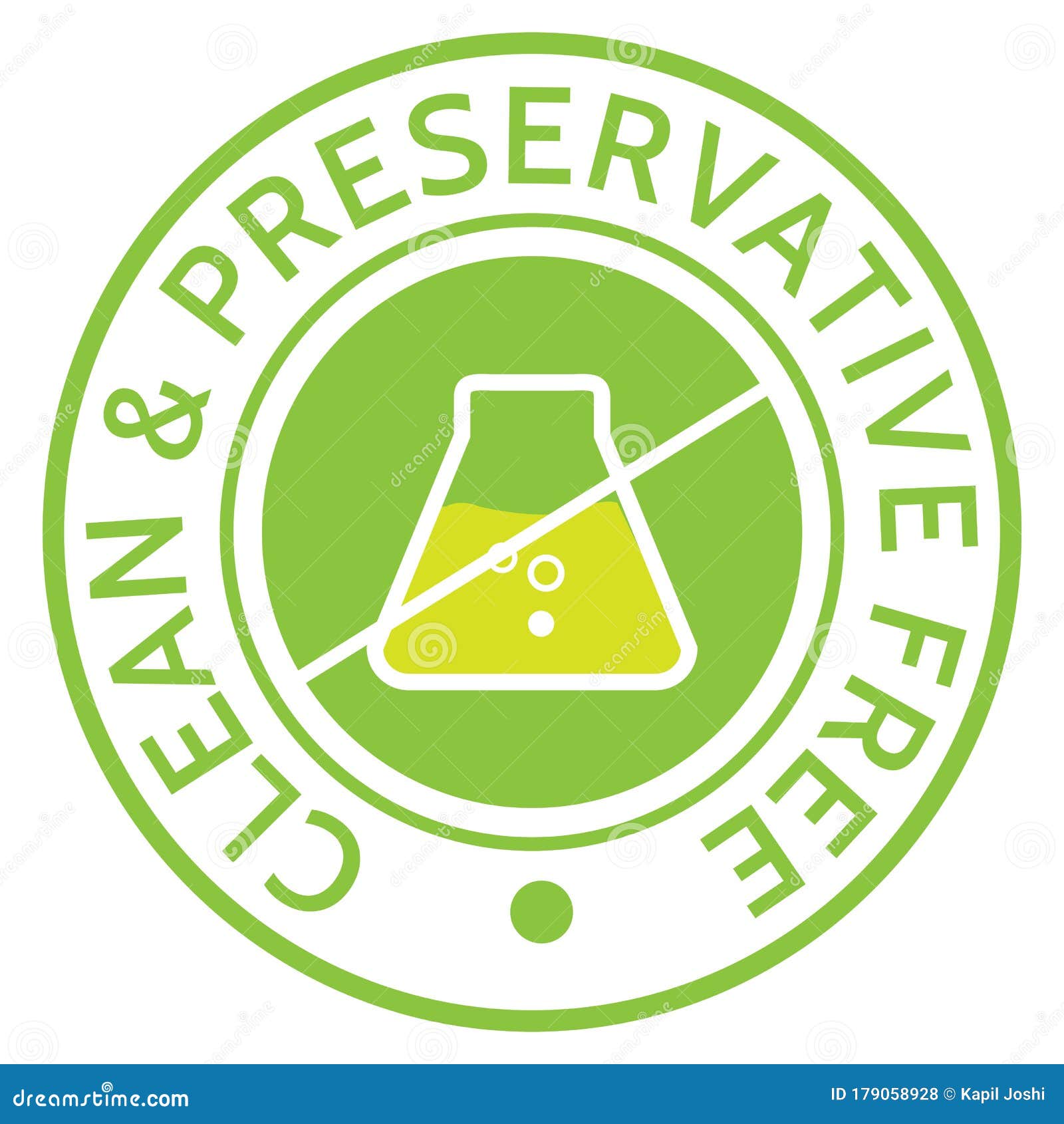 Preservative Free Logo Icon Stamp. Additives Free Icon Green Label Sign ...