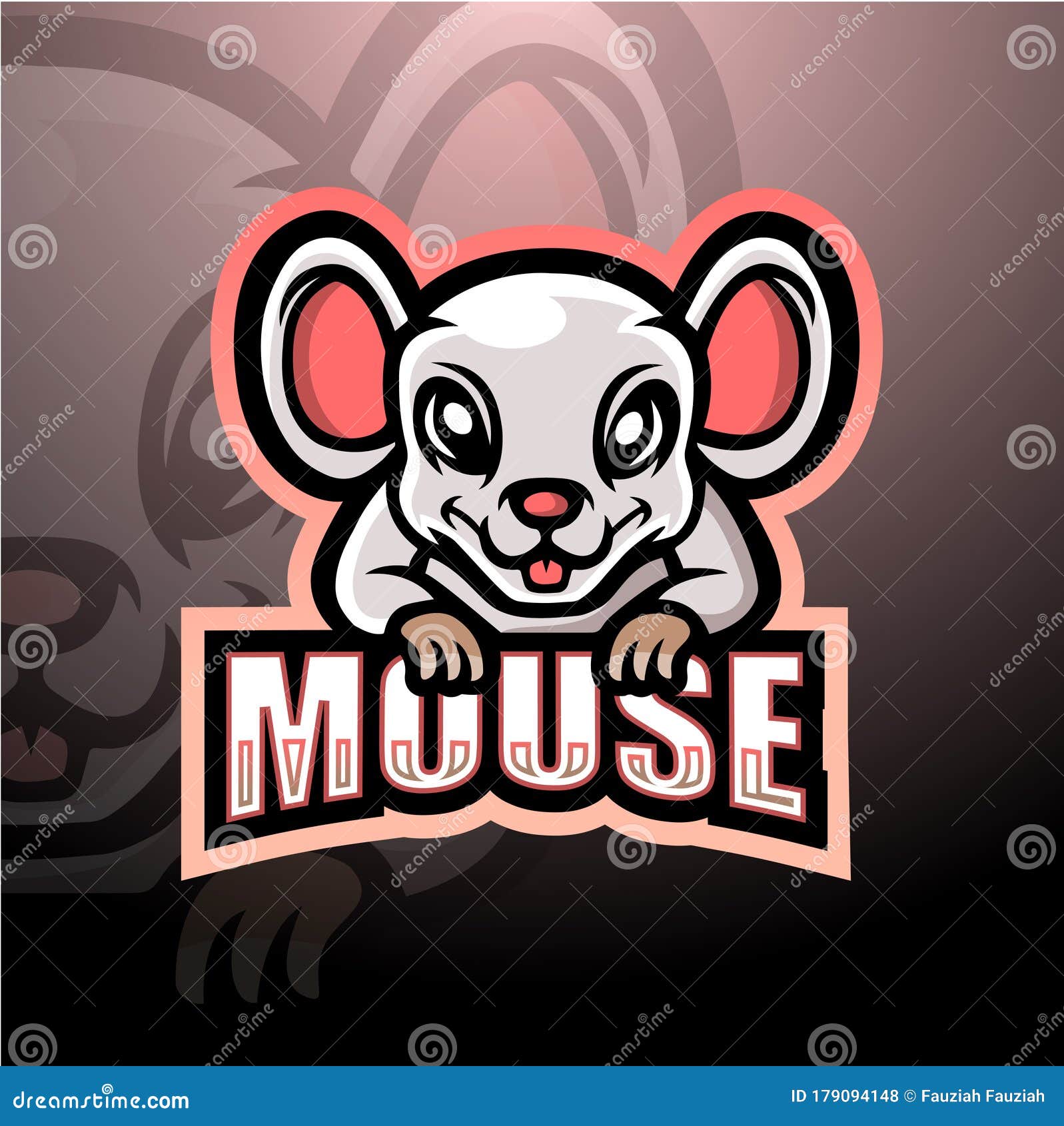 Mouse Mascot Esport Logo Design Stock Vector - Illustration of strength ...
