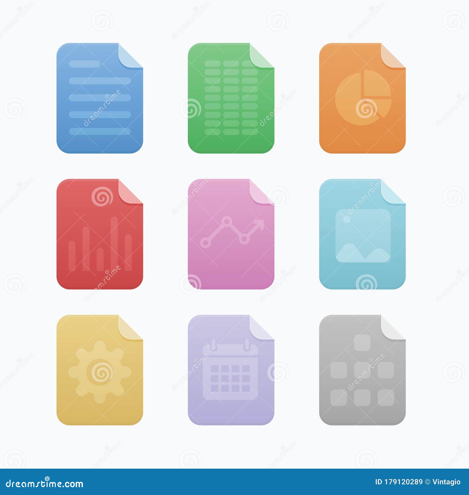 Colorful paper icon stock vector. Illustration of gradient - 179120289