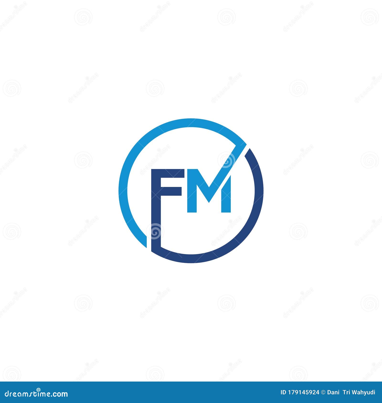 FM Letter Logo Icon Design Template Elements Stock Vector ...