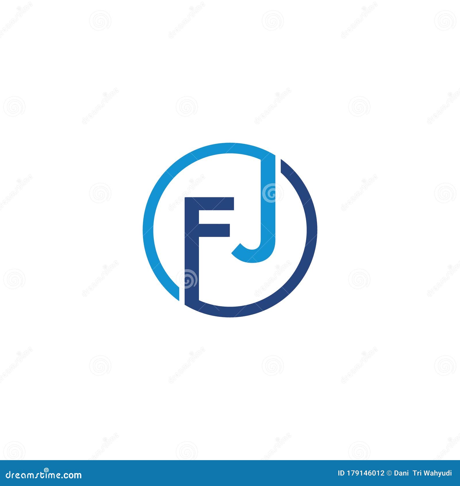 FJ Letter Logo Icon Design Template Elements Stock Vector ...