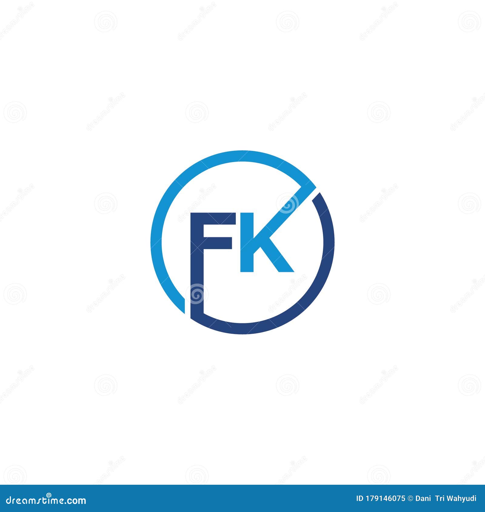 FK Letter Logo Icon Design Template Elements Stock Vector ...