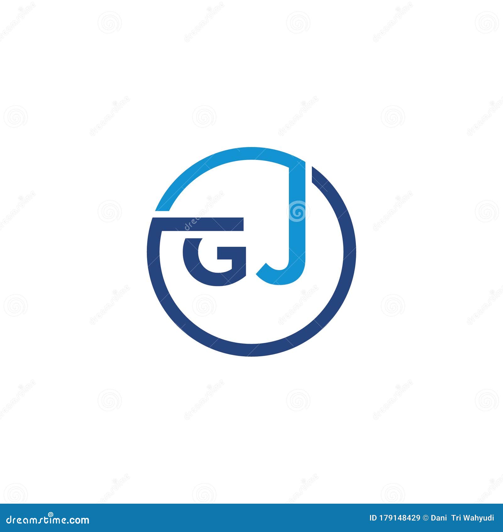 GJ Letter Logo Icon Design Template Elements Stock Vector ...