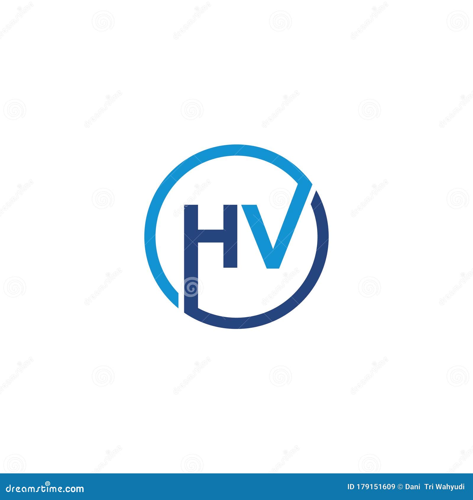 HV Letter Logo Icon Design Template Elements Stock Vector ...