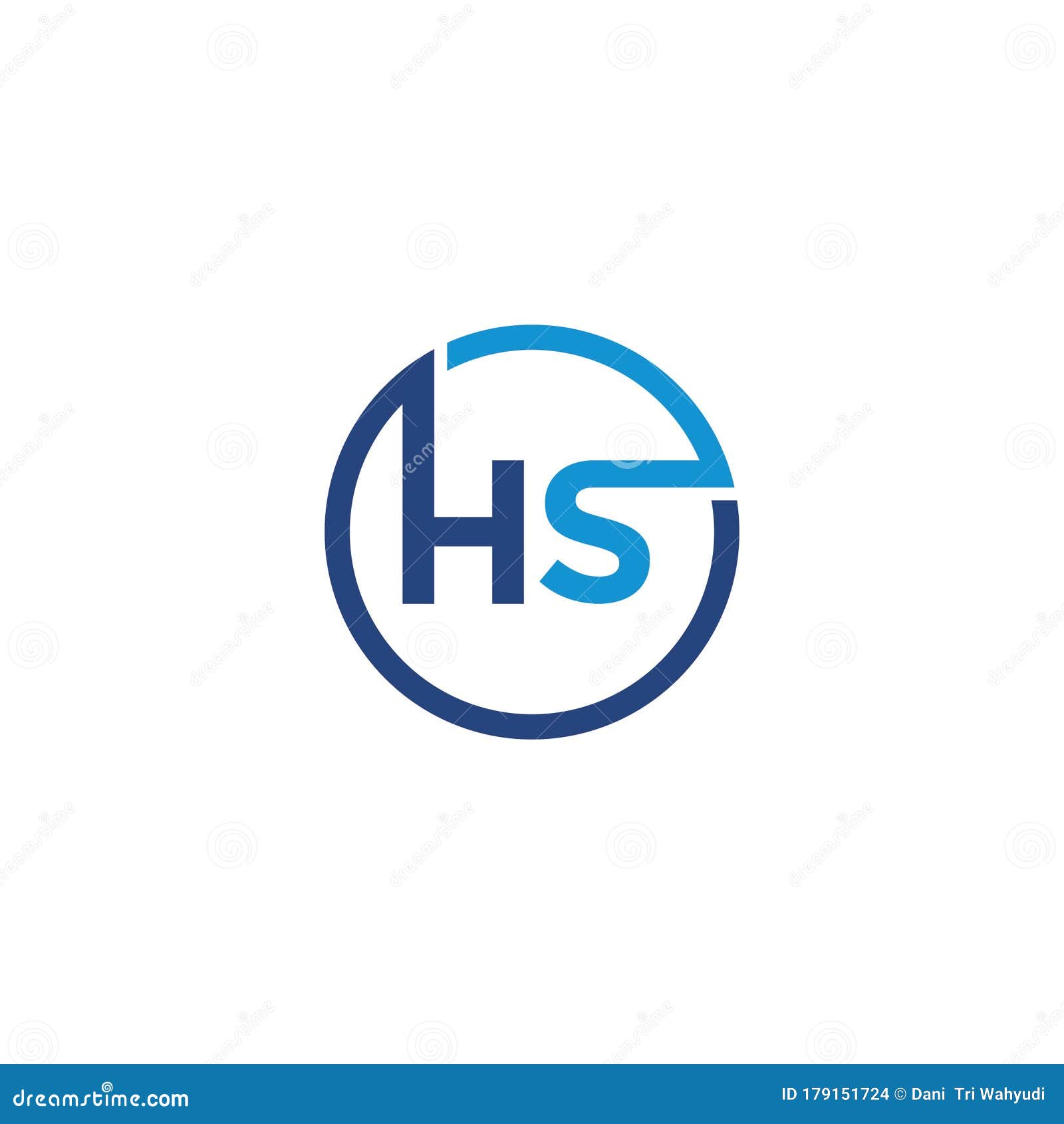 HS Letter Logo Icon Design Template Elements Stock Vector ...