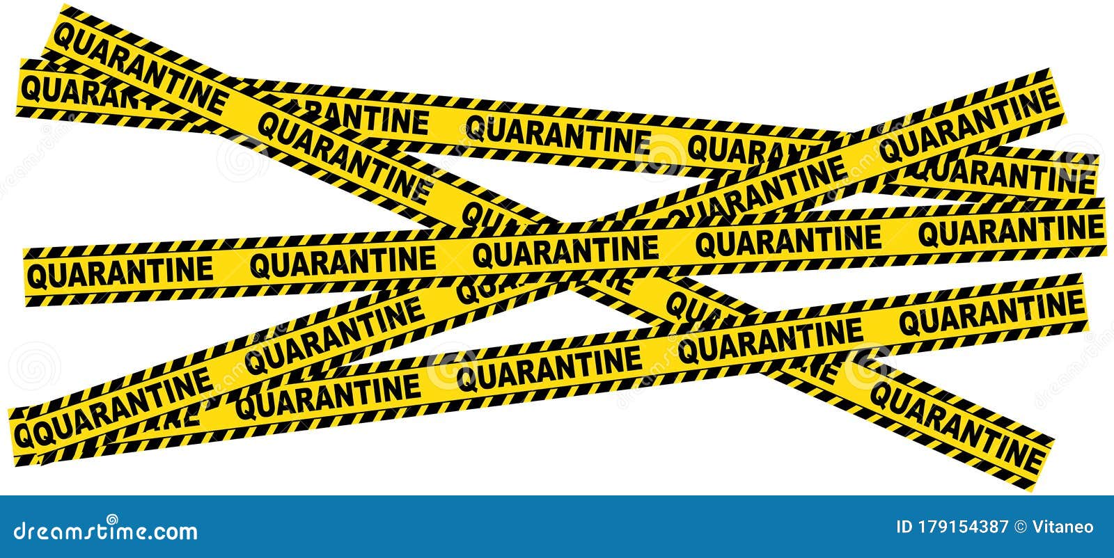 Print Quarantine Warning Sign and Warning Tape Vector Illustration. New ...