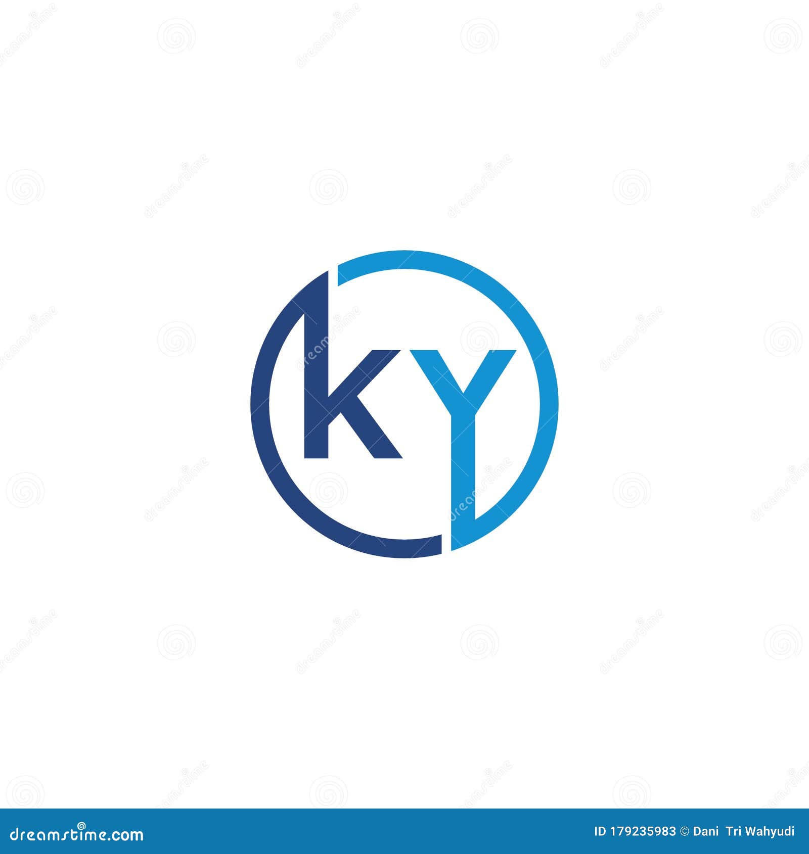 KY Letter Logo Icon Design Template Elements Stock Vector ...