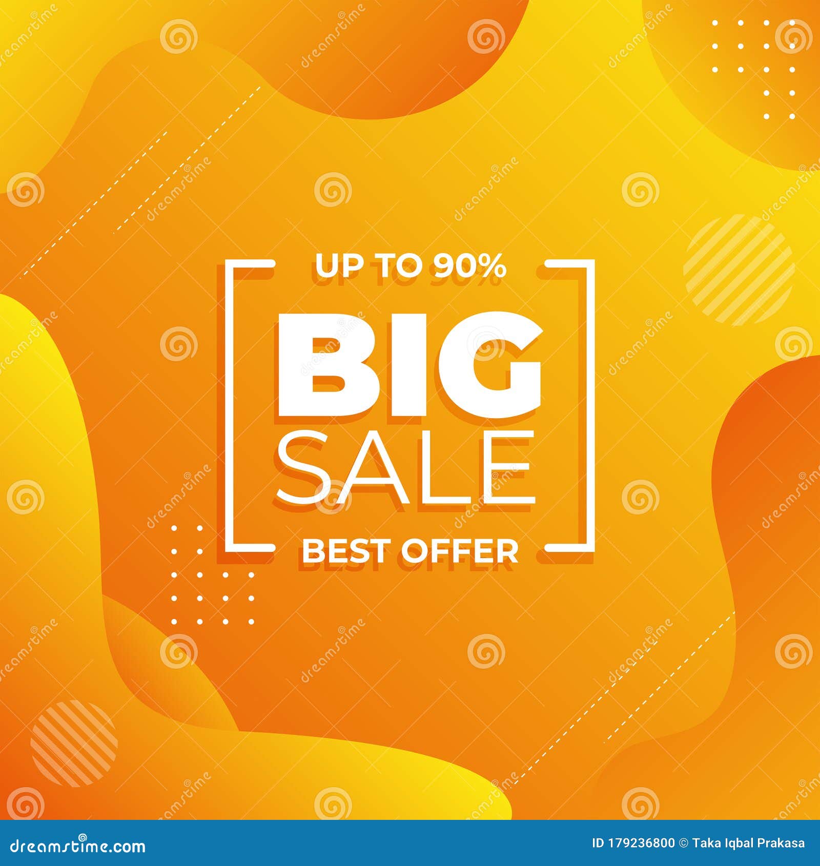 Abstract Big Sale Yellow Gradient Background Stock Vector ...