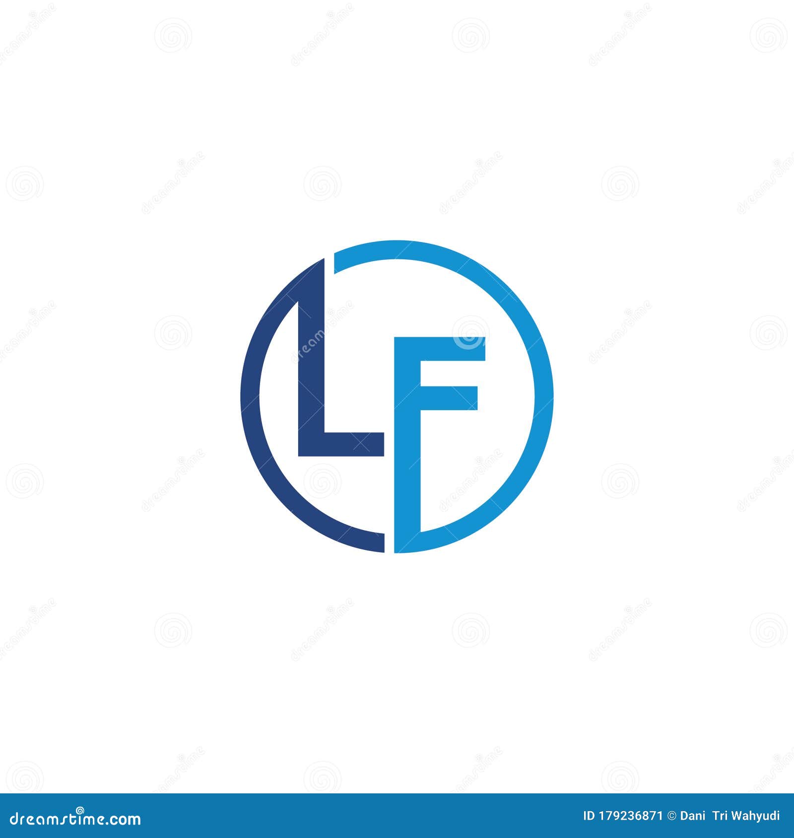 LF Letter Logo Icon Design Template Elements Stock Vector ...