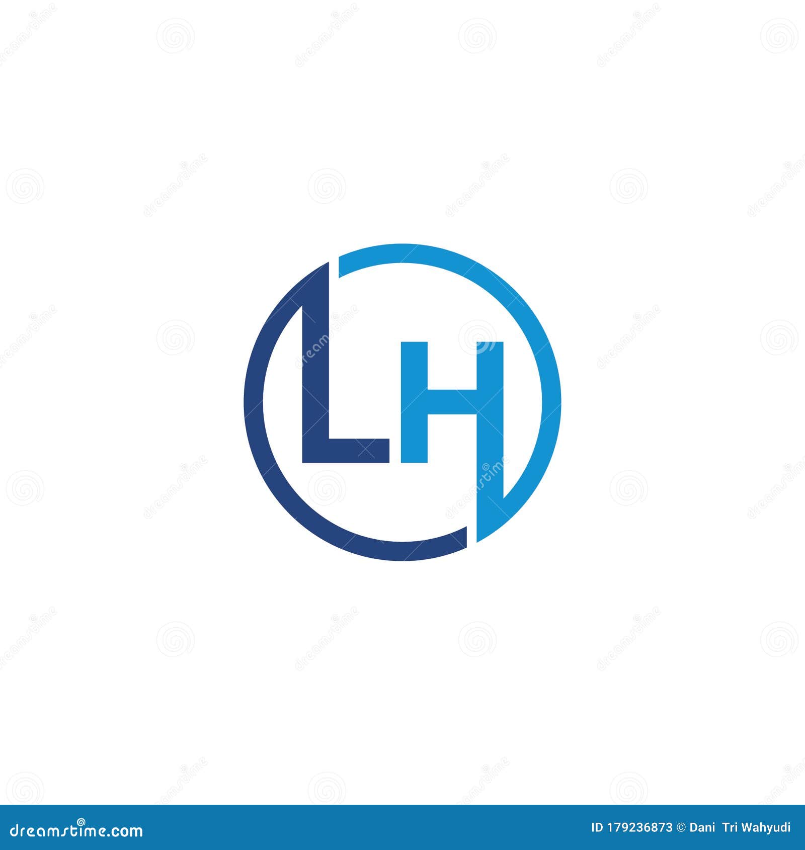 LH Letter Logo Icon Design Template Elements Stock Vector ...