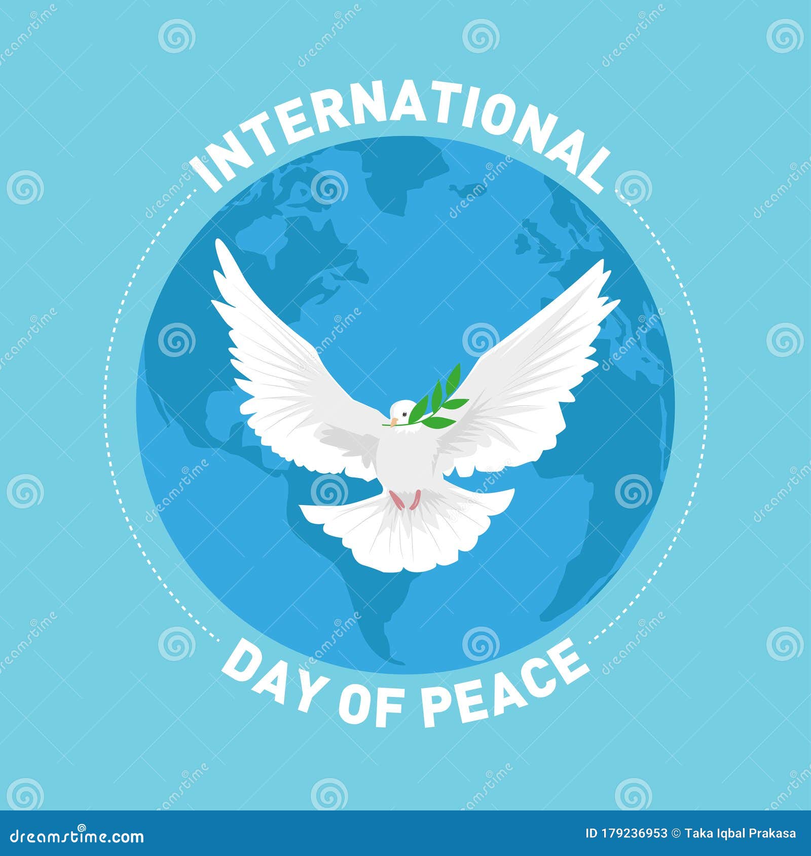 International Peace Day Greeting Card Stock Vector - Illustration of ...