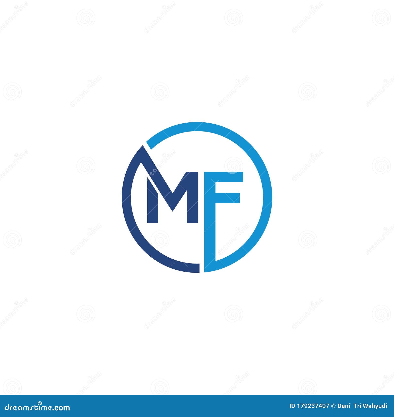 MF Letter Logo Icon Design Template Elements Stock Vector ...