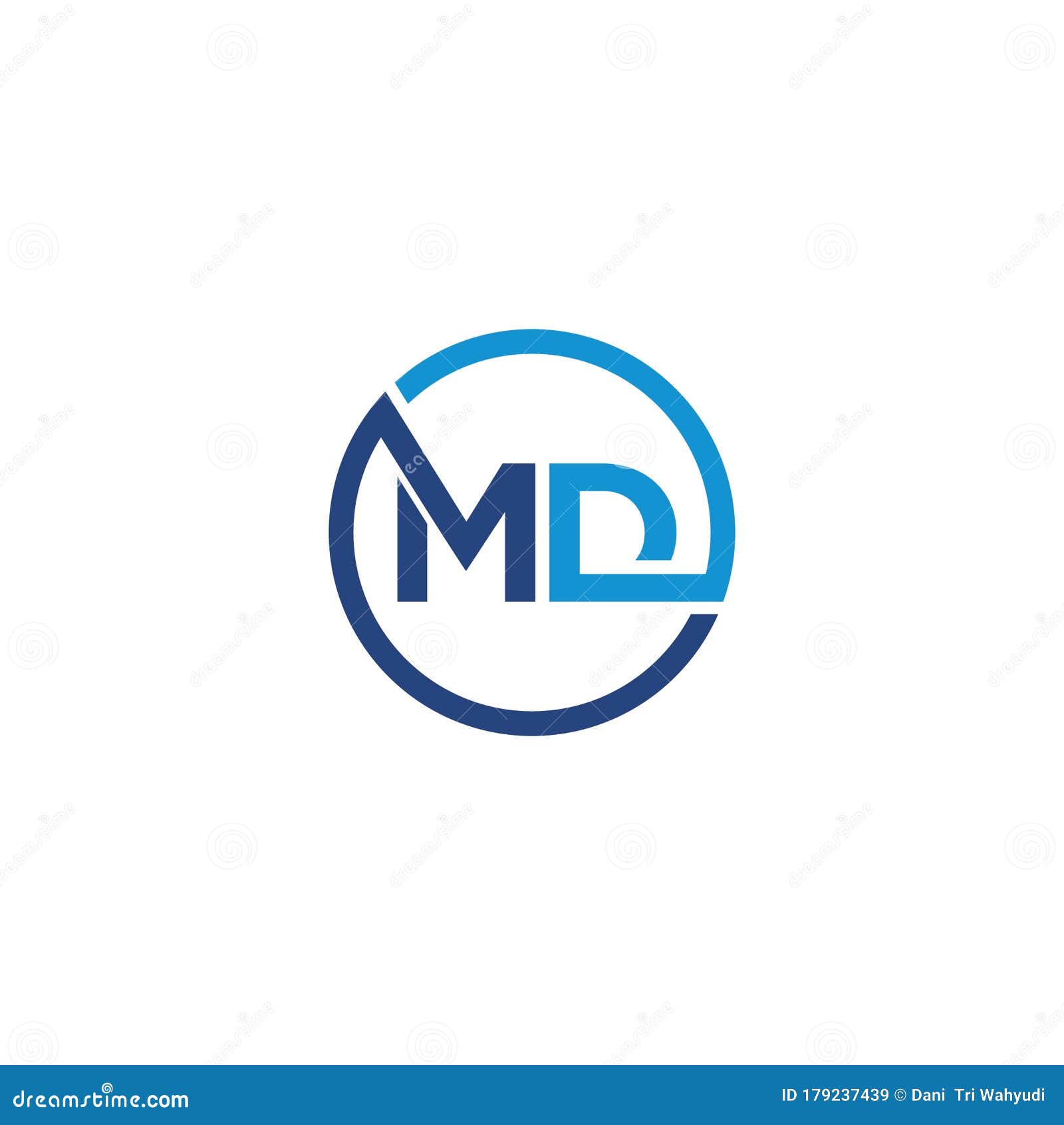 MD Letter Logo Icon Design Template Elements Stock Vector ...