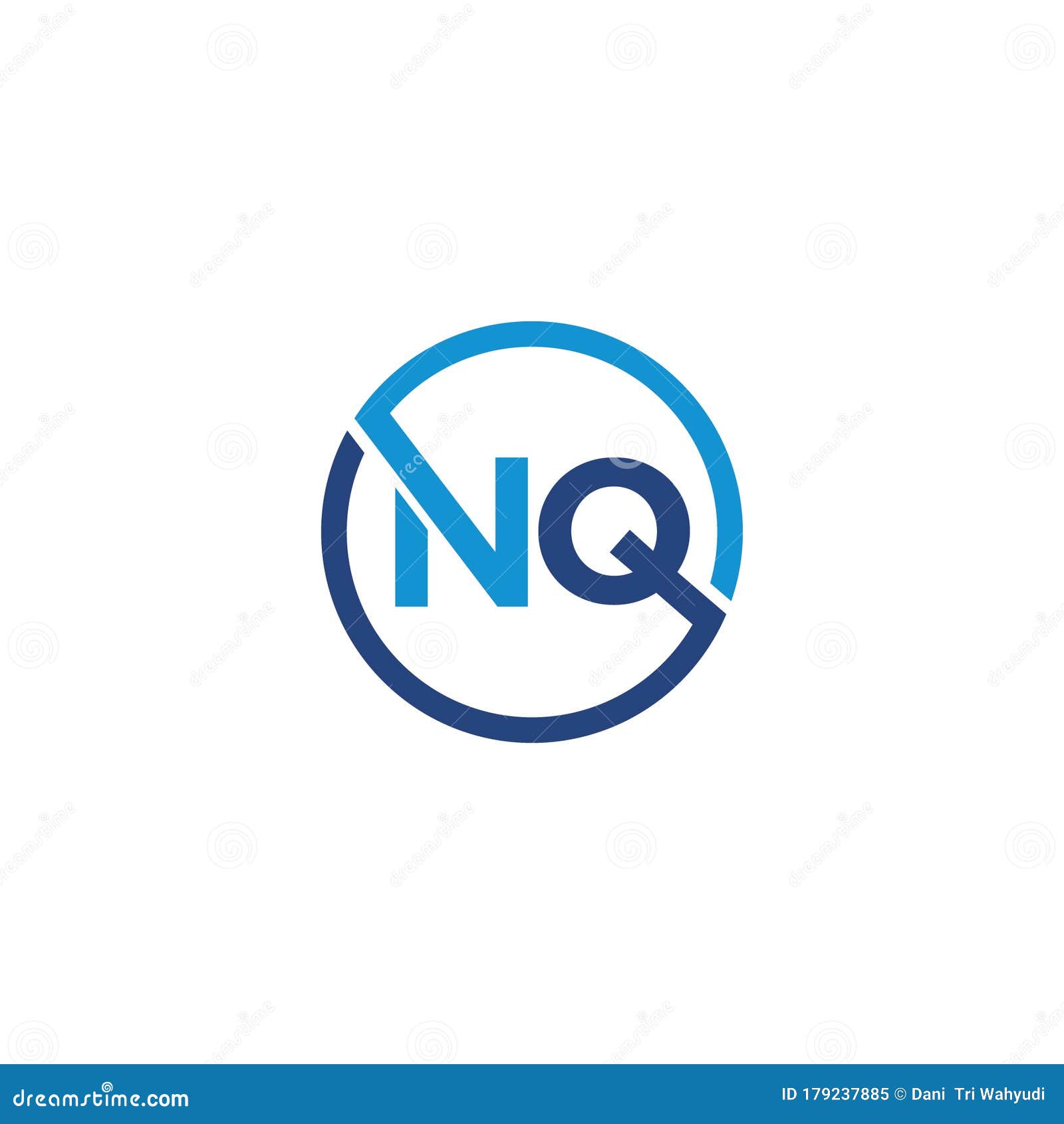 NQ Letter Logo Icon Design Template Elements Stock Vector ...