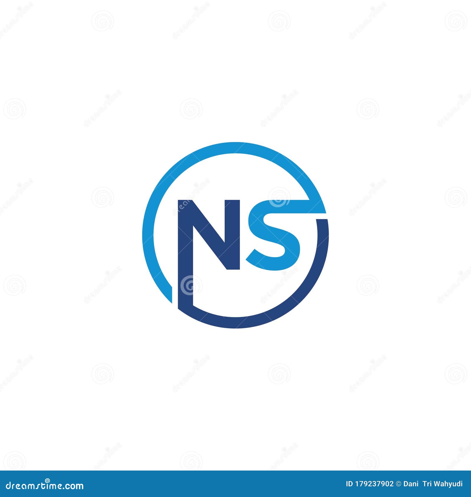 NS Letter Logo Icon Design Template Elements Stock Vector ...