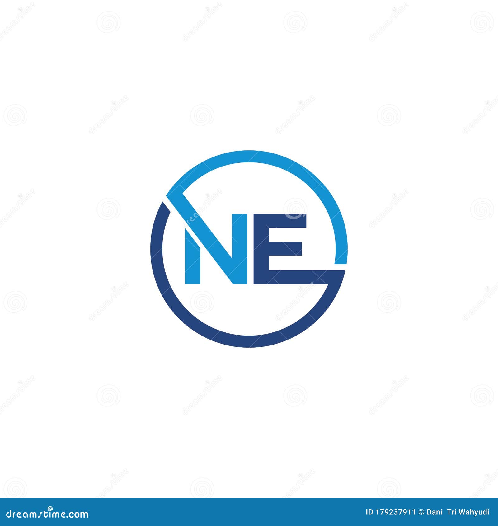 NE Letter Logo Icon Design Template Elements Stock Vector ...