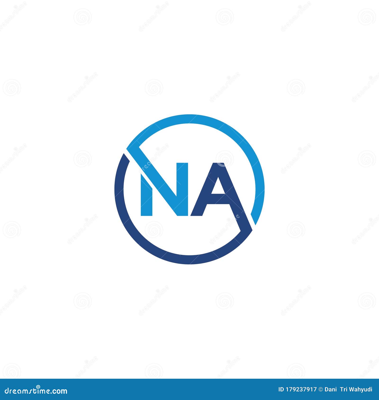 NA Letter Logo Icon Design Template Elements Stock Vector ...