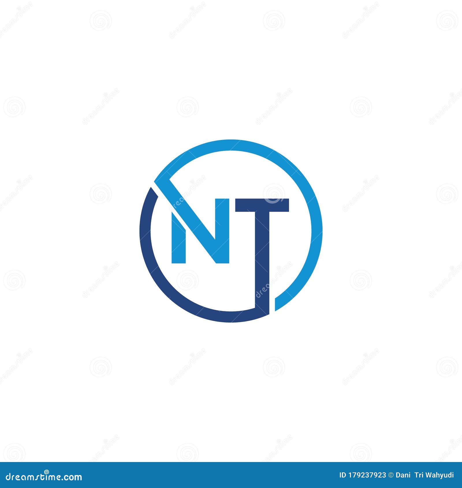 NT Letter Logo Icon Design Template Elements Stock Vector ...