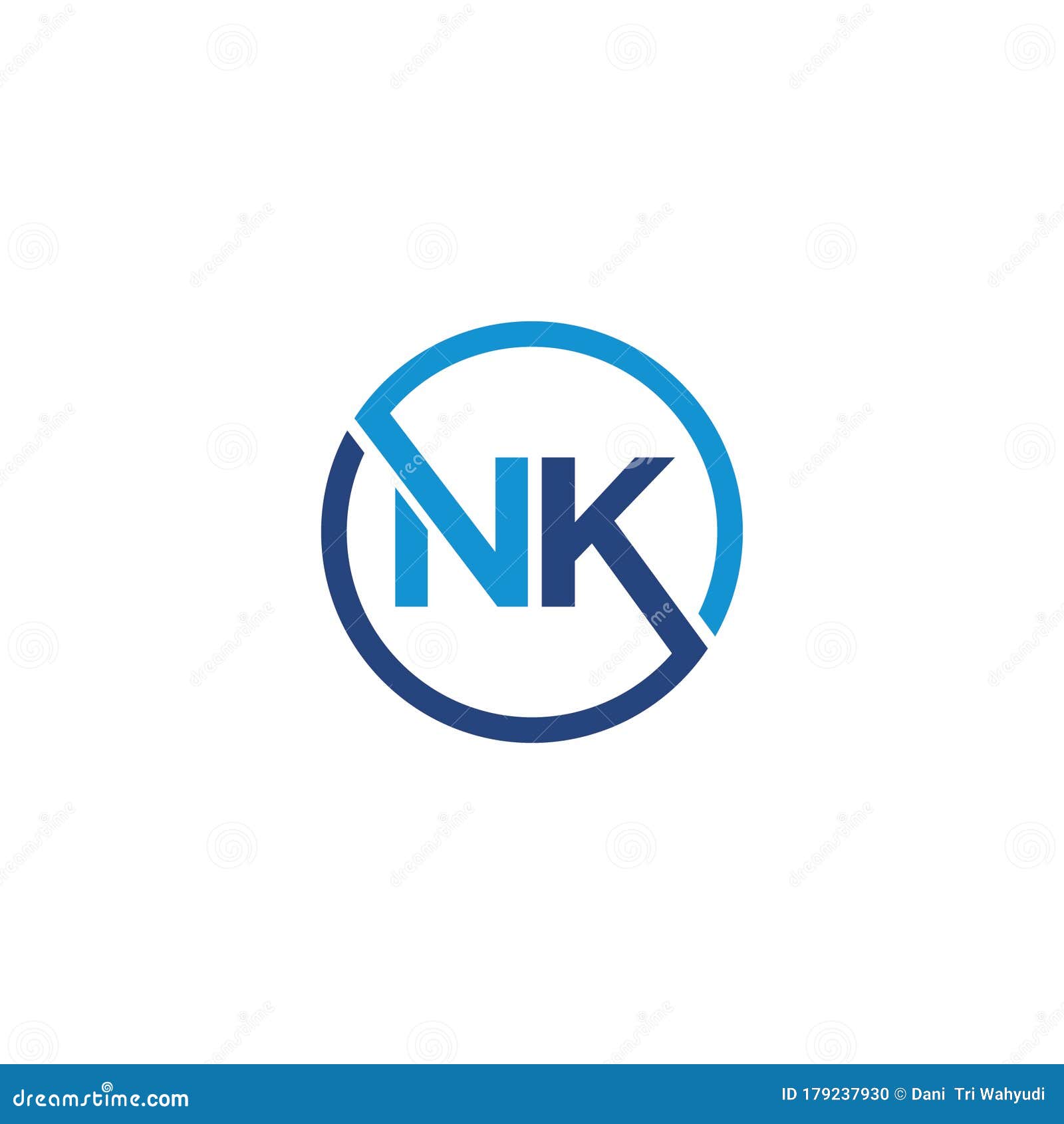 NK Letter Logo Icon Design Template Elements Stock Vector ...
