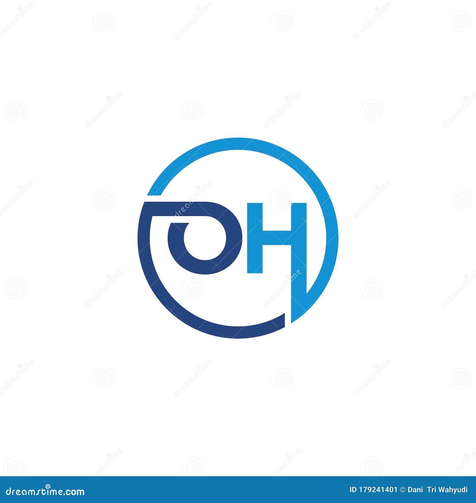 OH Letter Logo Icon Design Template Elements Stock Vector ...