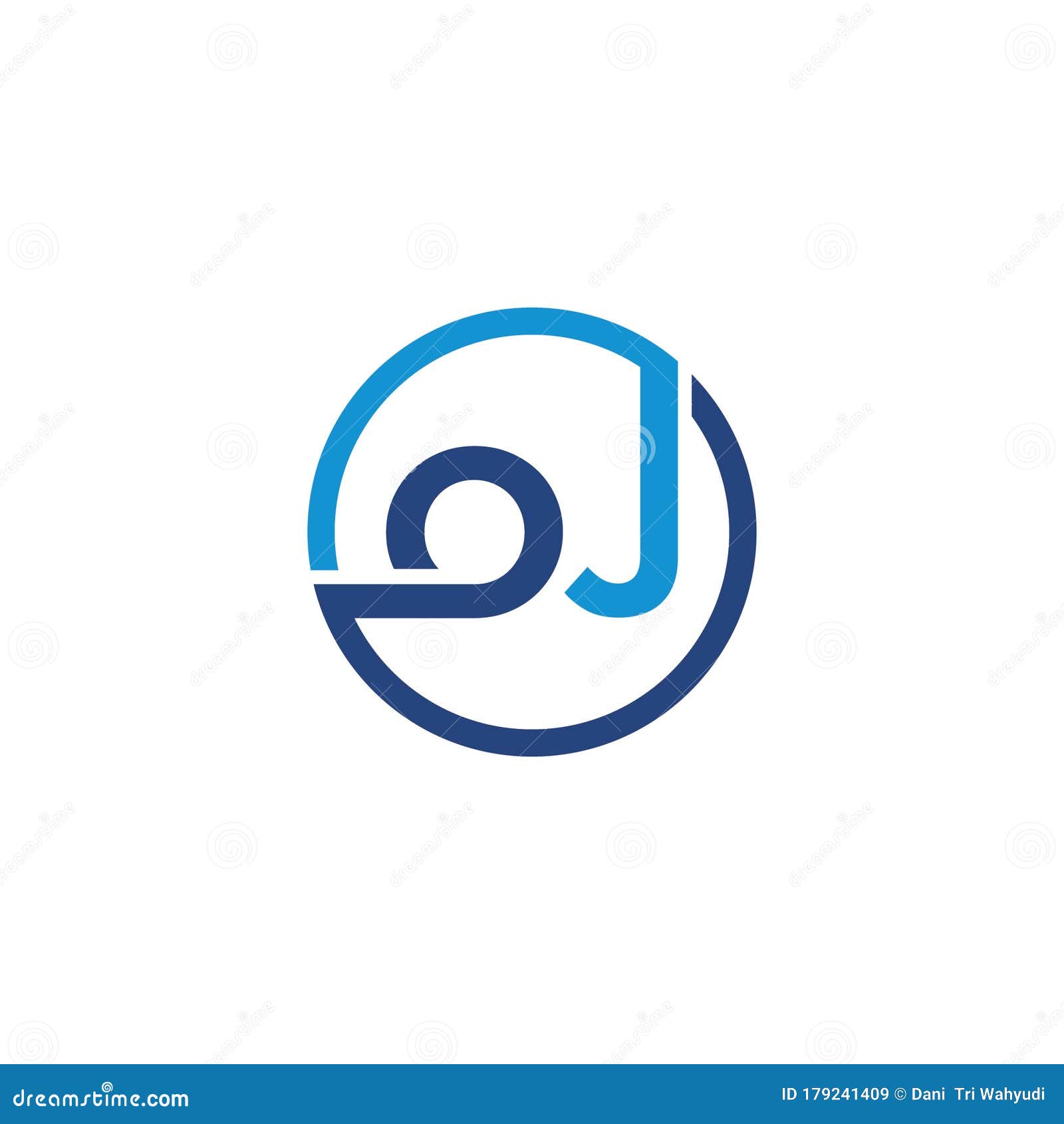 OJ Letter Logo Icon Design Template Elements Stock Vector ...