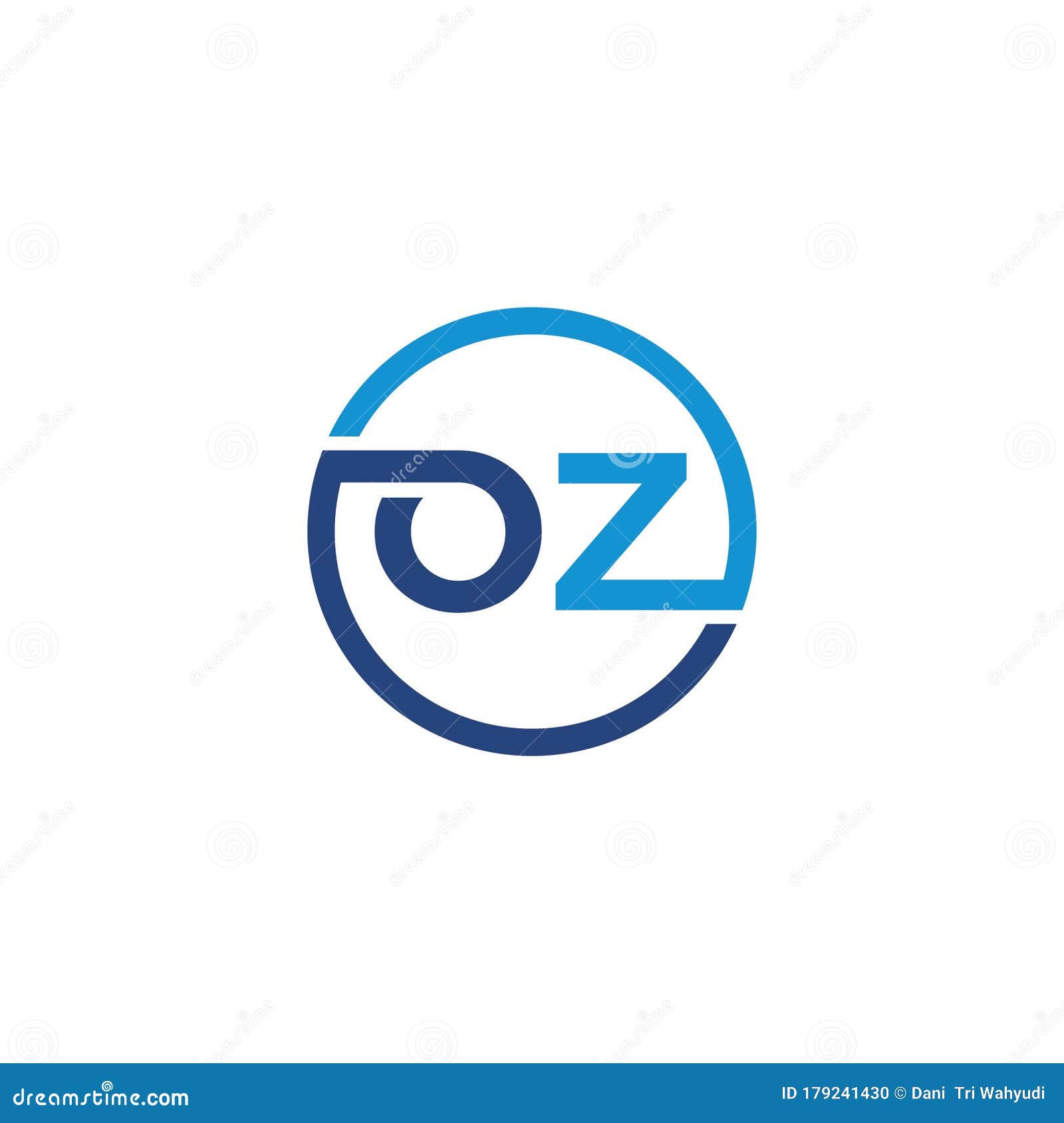 OZ Letter Logo Icon Design Template Elements Stock Vector ...