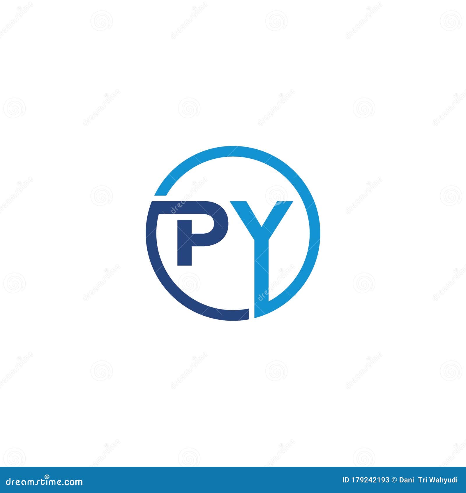 PY Letter Logo Icon Design Template Elements Stock Vector ...