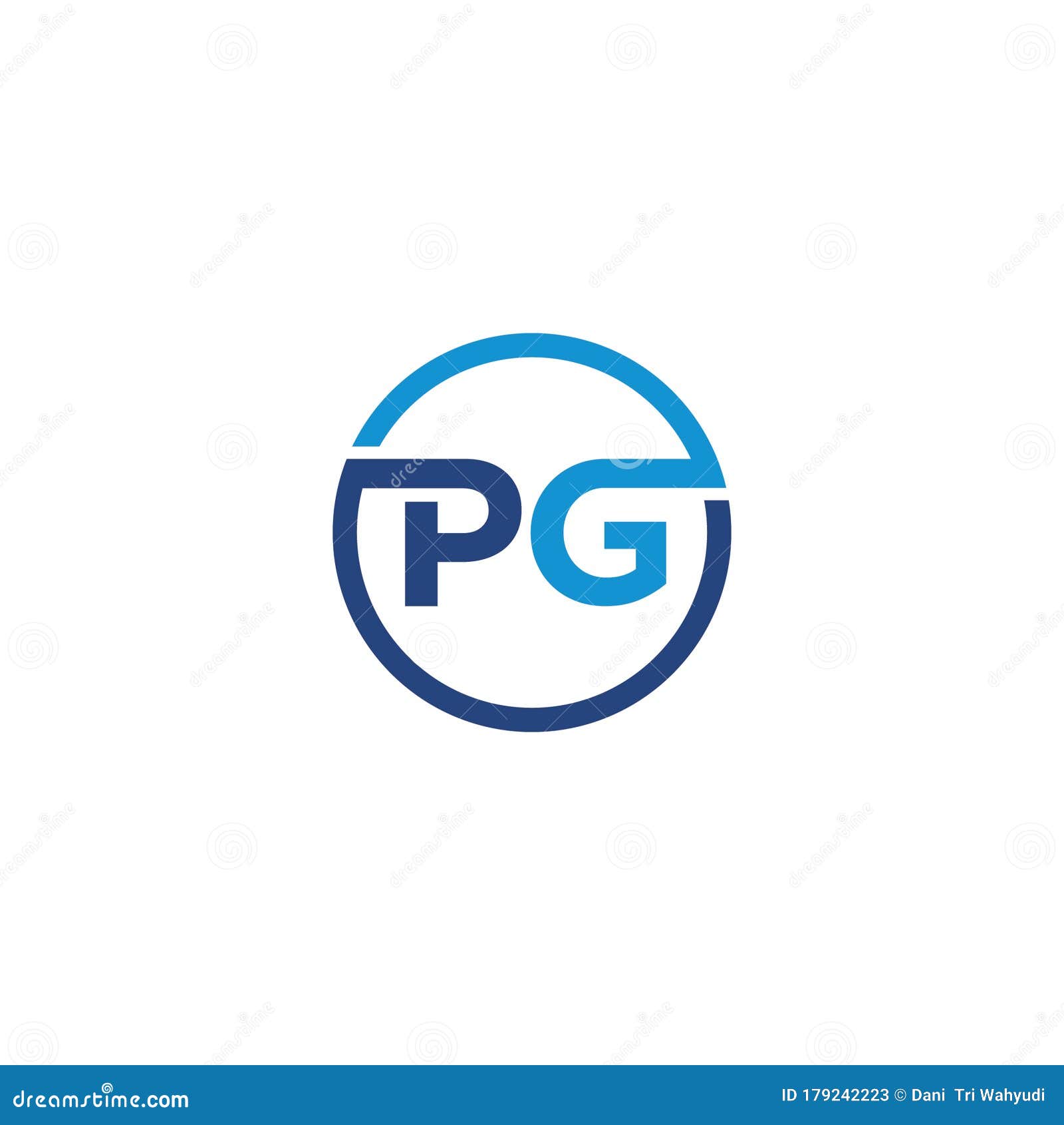 PG Letter Logo Icon Design Template Elements Stock Vector ...
