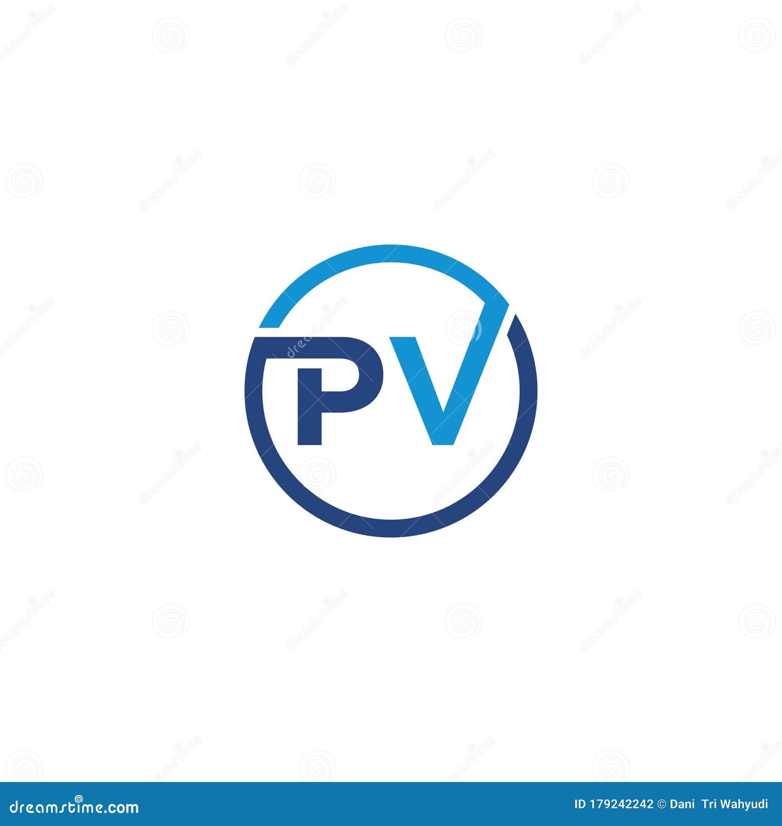 PV Letter Logo Icon Design Template Elements Stock Vector ...