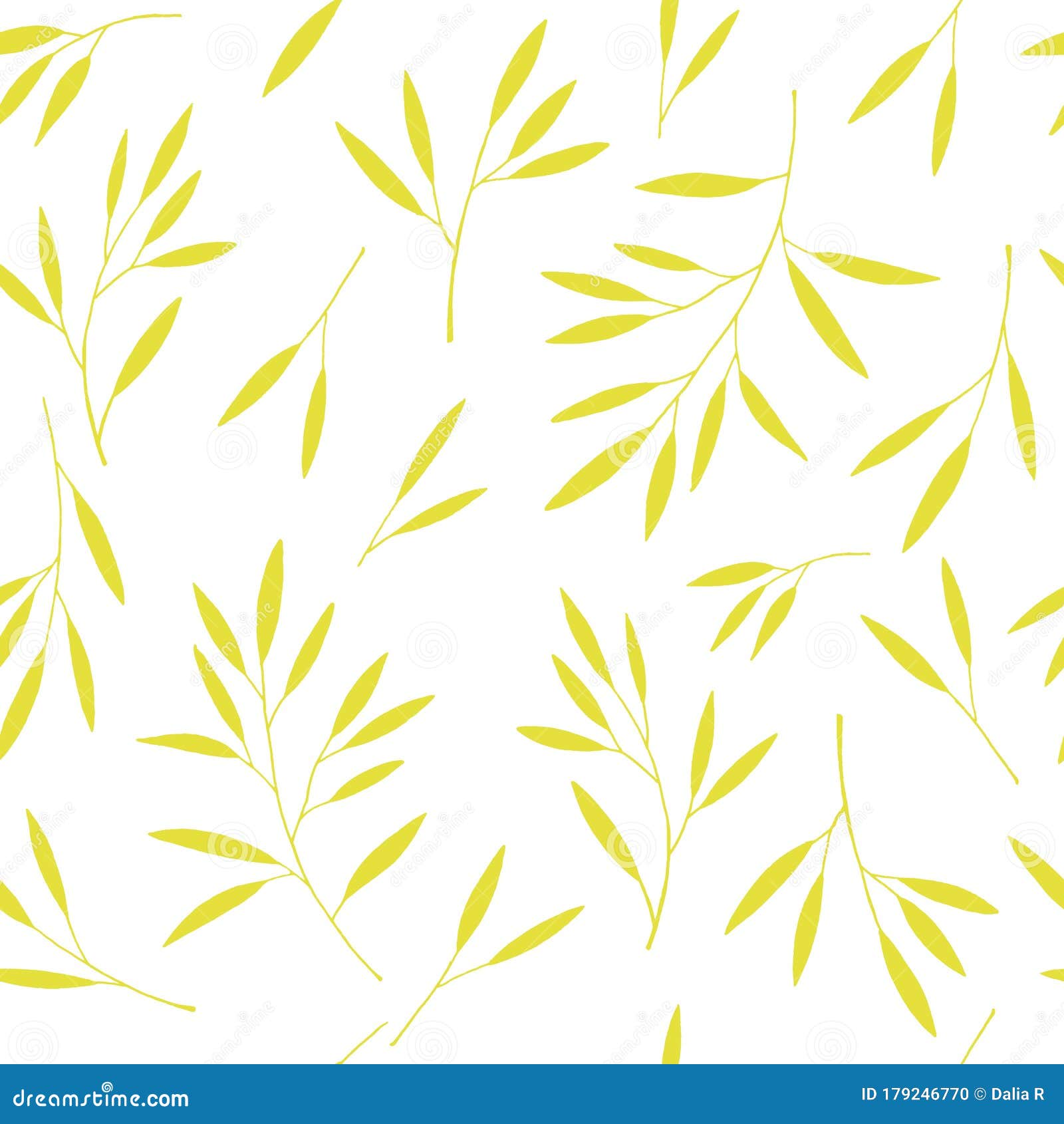 Cute, Yellow Leaves Pattern. Stock Vector - Illustration of seamless ...