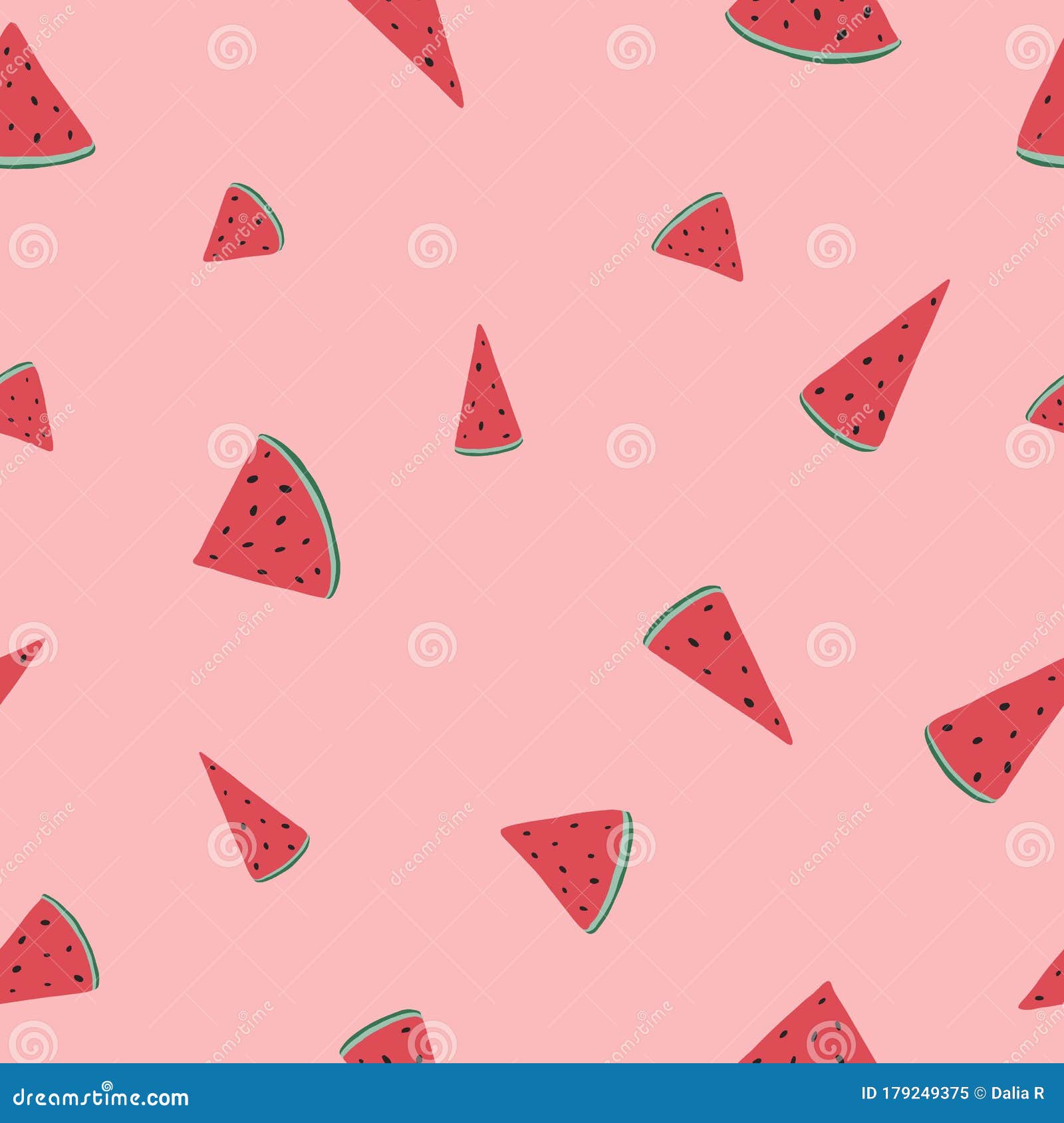 Colorful Watermelon Pattern. Stock Illustration - Illustration of ...