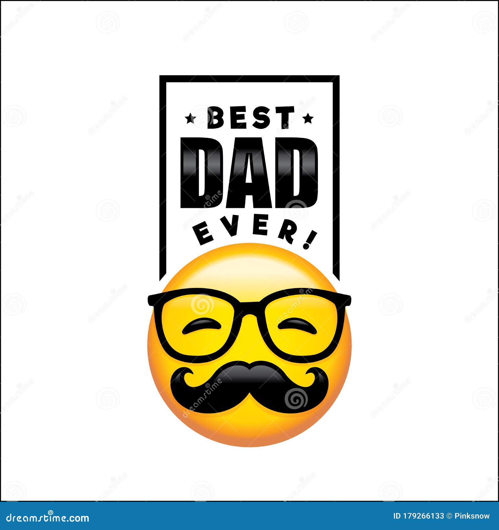 Father`s Day Smiley Vector Design. Happy Father`s Day Text With Emoji ...
