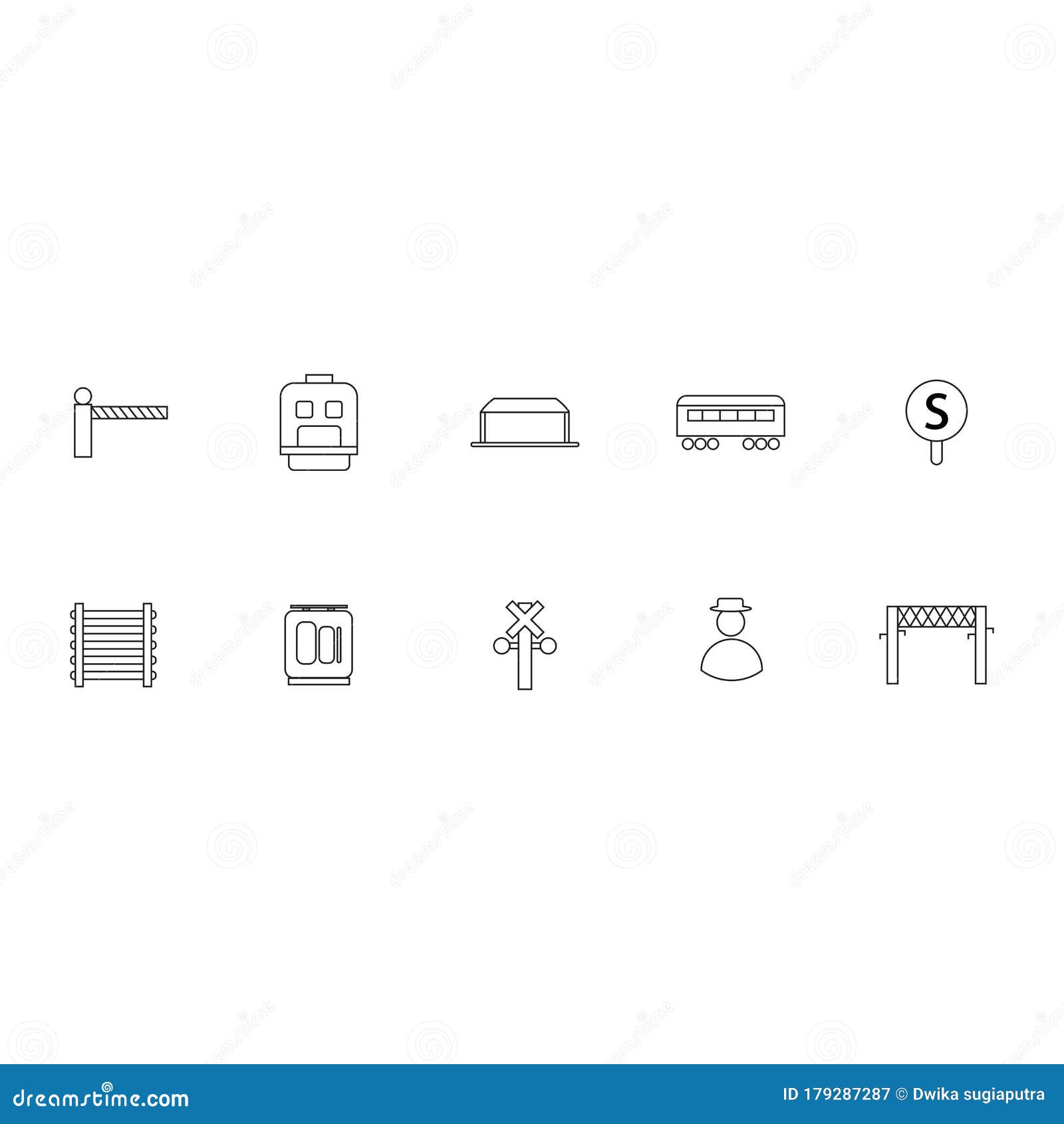 Iconset train stock illustration. Illustration of iconfree - 179287287