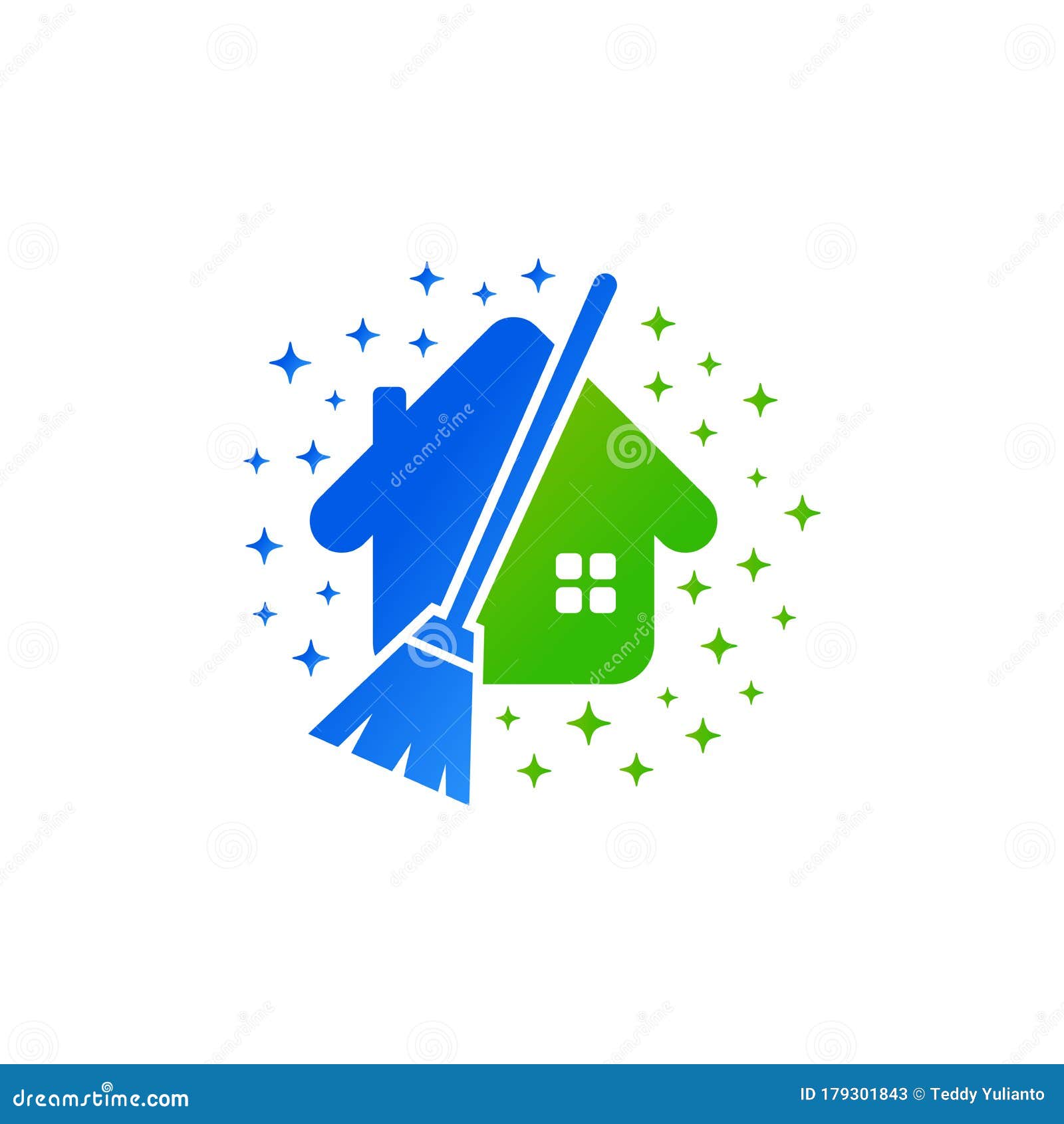 Simple House cleaning logo stock vector. Illustration of icon - 179301843