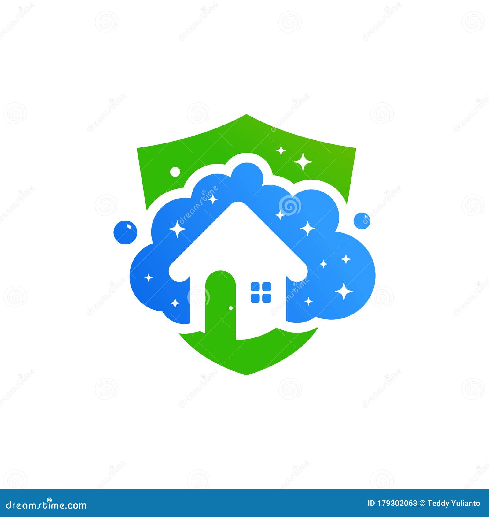 Simple Shield House Cleaning Logo Stock Vector - Illustration of ...